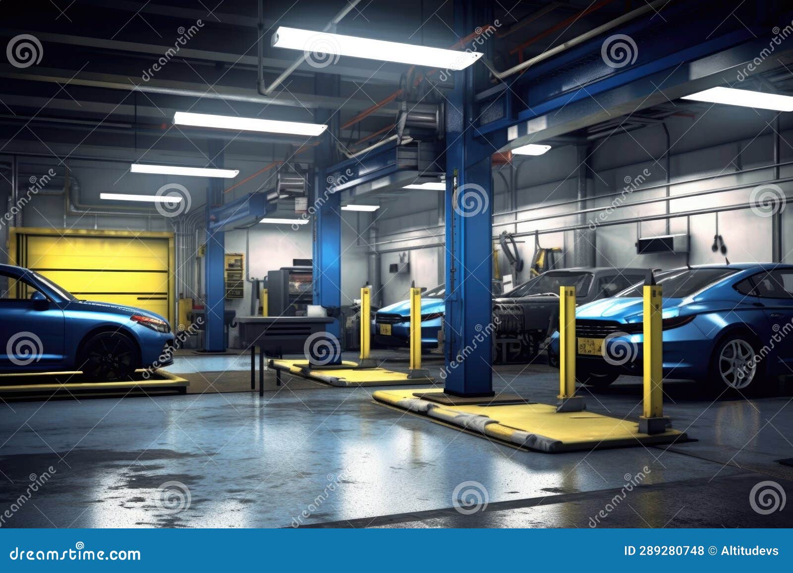 Quality Inspection Station for Finished Vehicles Stock Photo - Image of ...