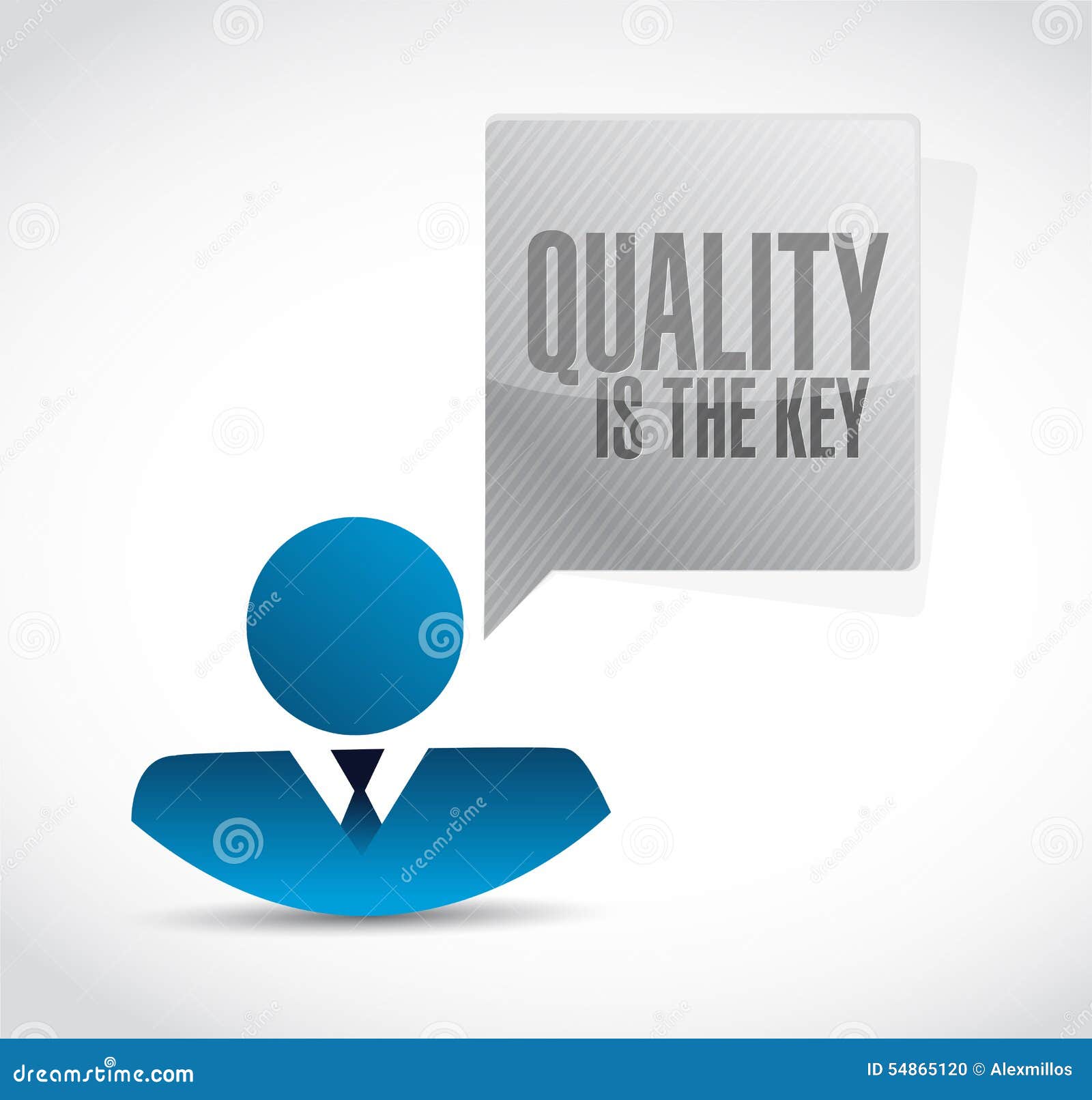 Quality is the Key Avatar Sign Concept Stock Illustration ...