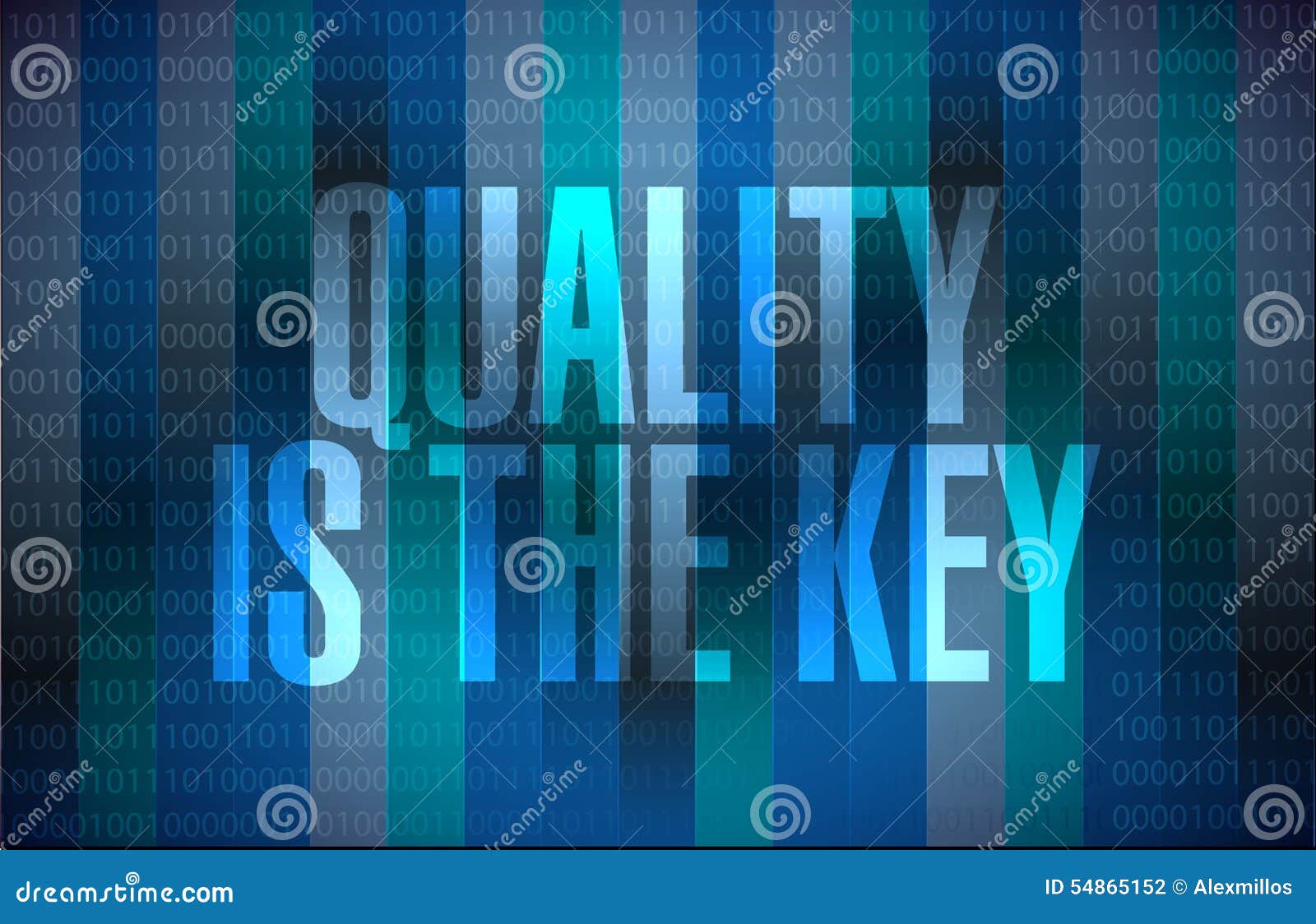Quality is the Key Binary Sign Concept Stock Illustration ...