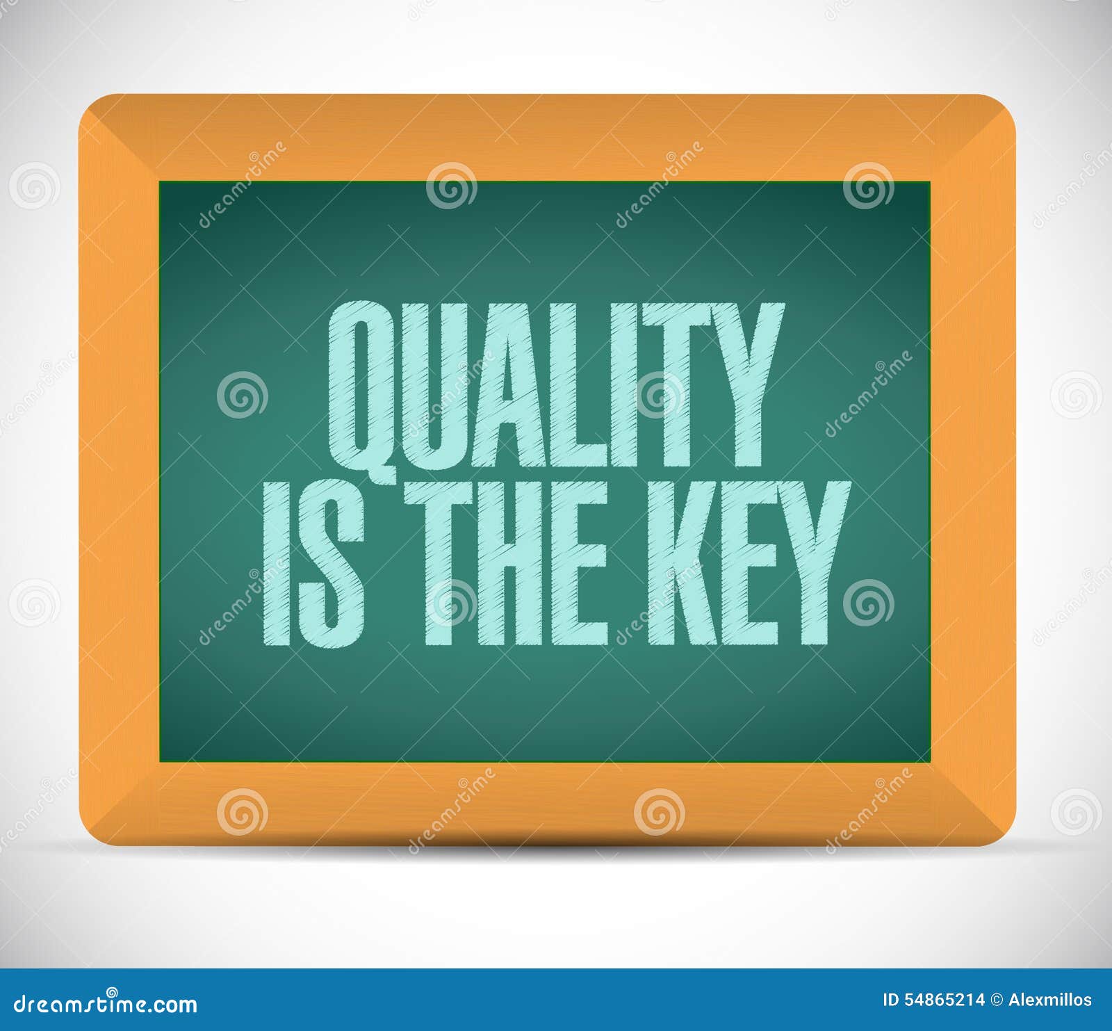 Quality is the Key Board Sign Concept Stock Illustration - Illustration ...
