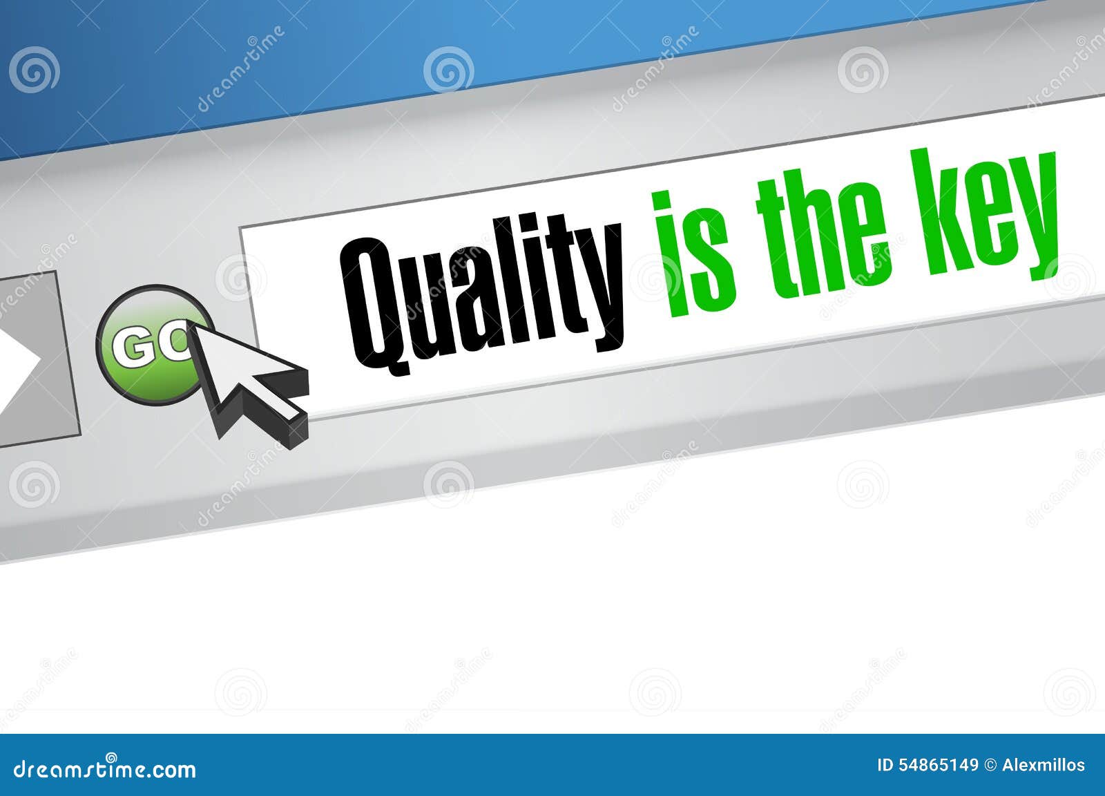Quality is the Key Browser Sign Concept Stock Illustration ...