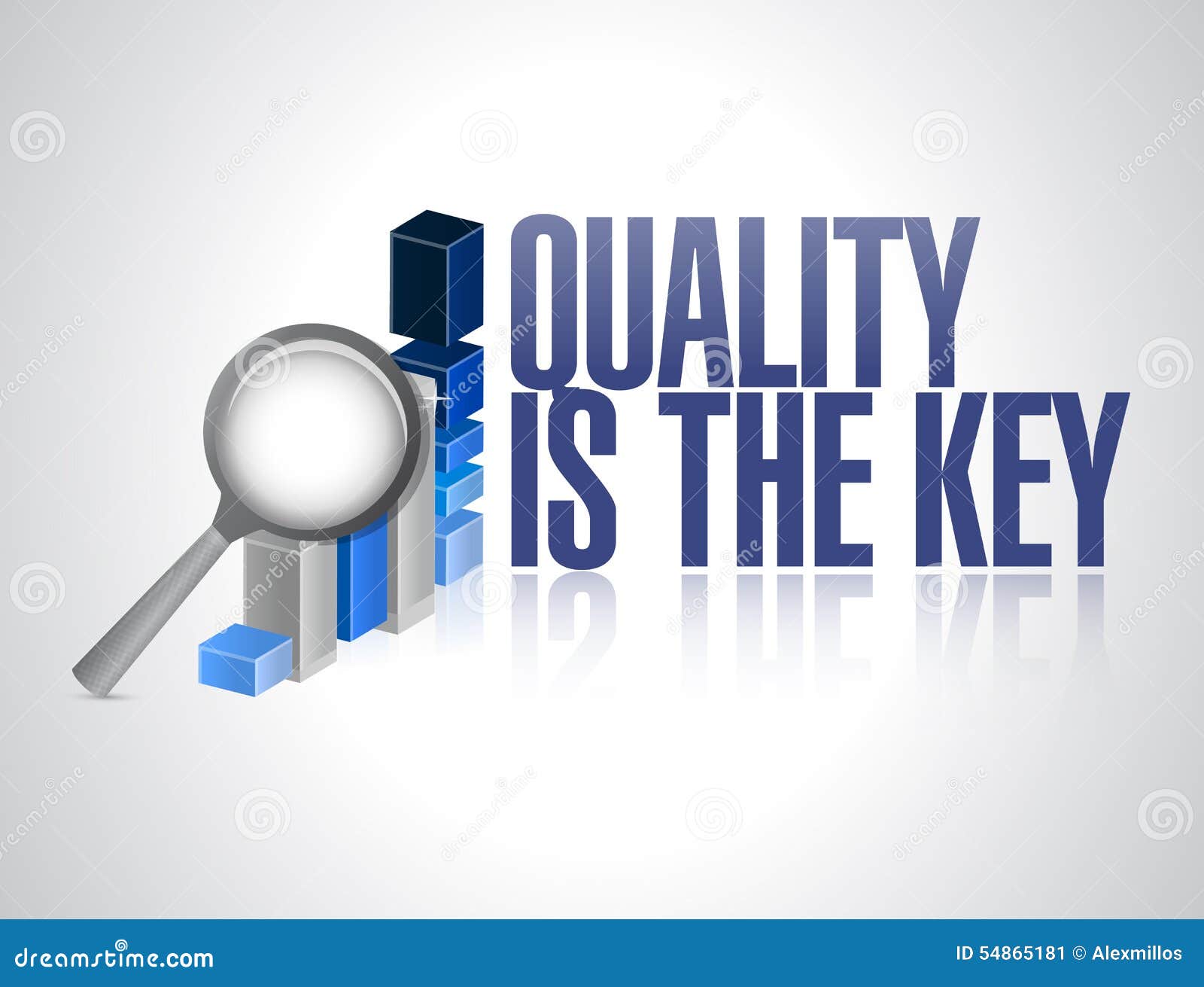 Quality is the Key Business Graph Stock Illustration - Illustration of ...