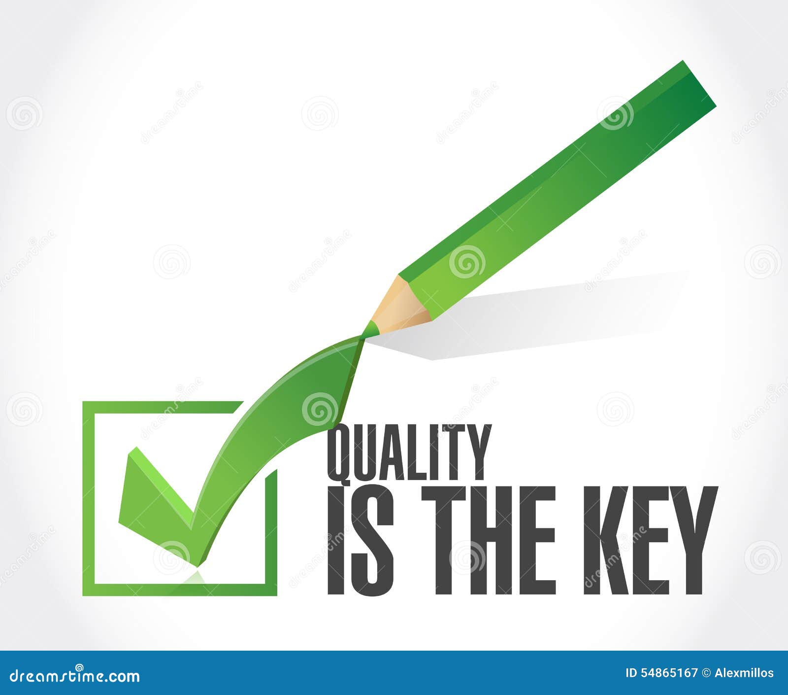 Quality is the Key Checkmark Sign Concept Stock Illustration ...