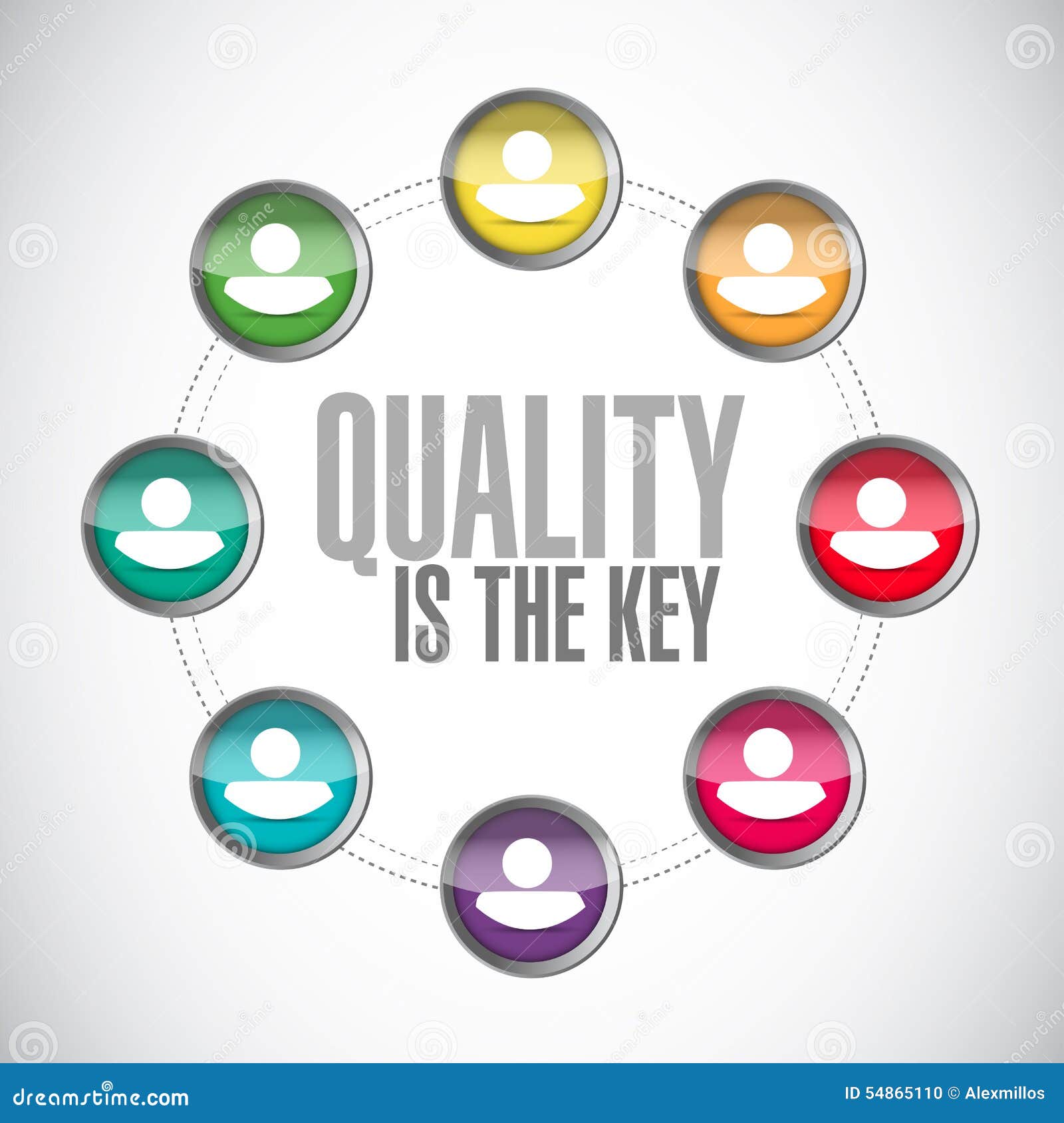 Quality is the Key Community Sign Concept Stock Illustration ...