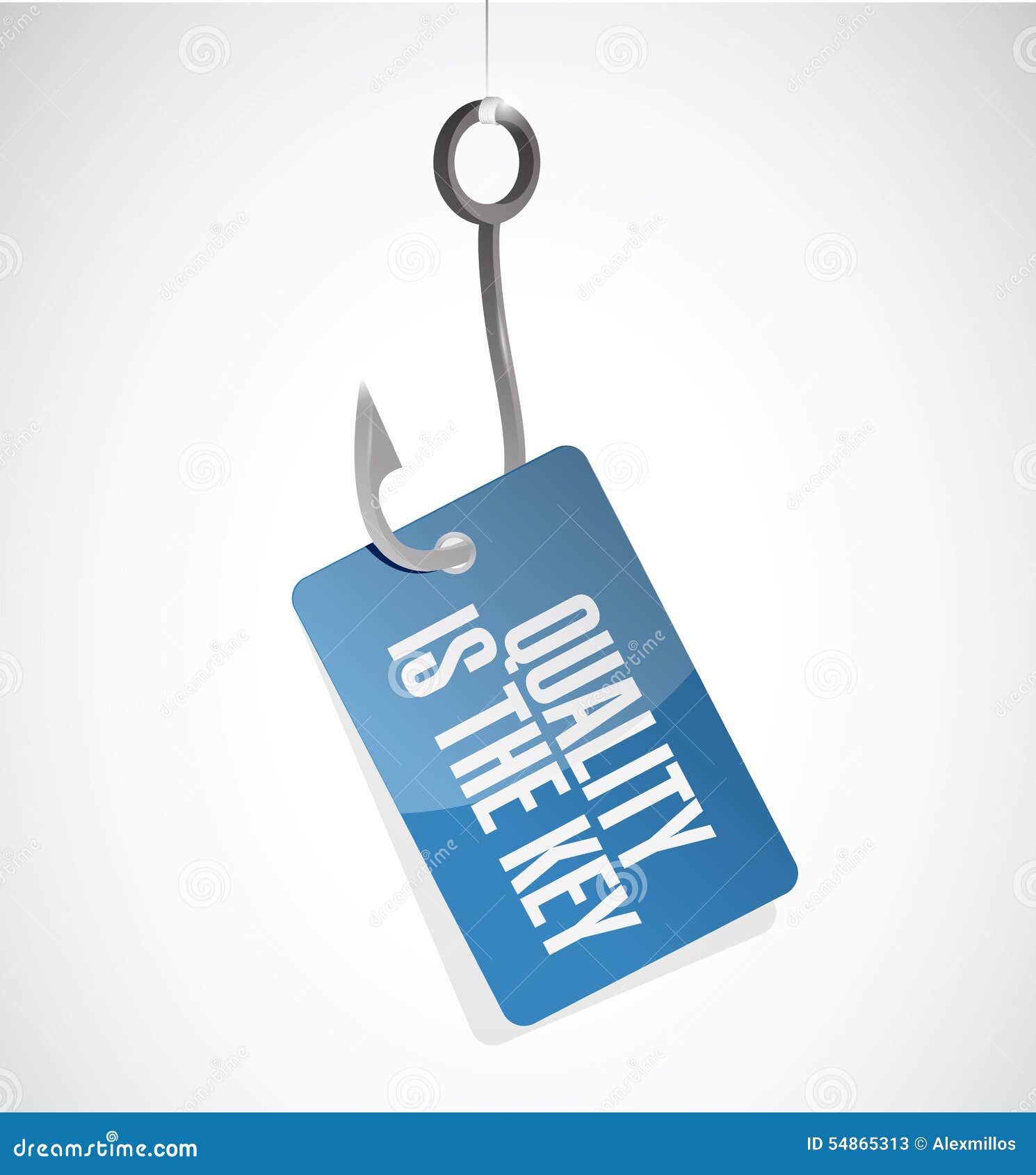 Quality is the Key Hook Tag Sign Concept Stock Illustration ...