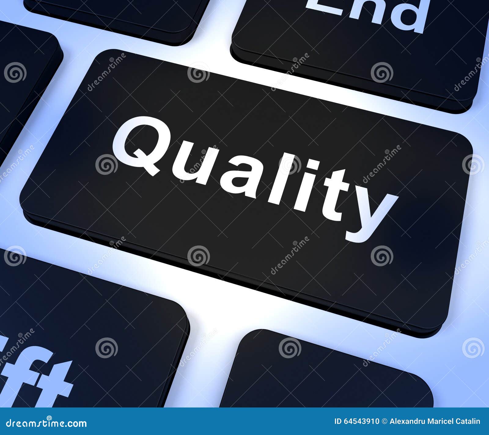 Quality Key Representing Excellent Service or Products Stock Photo ...