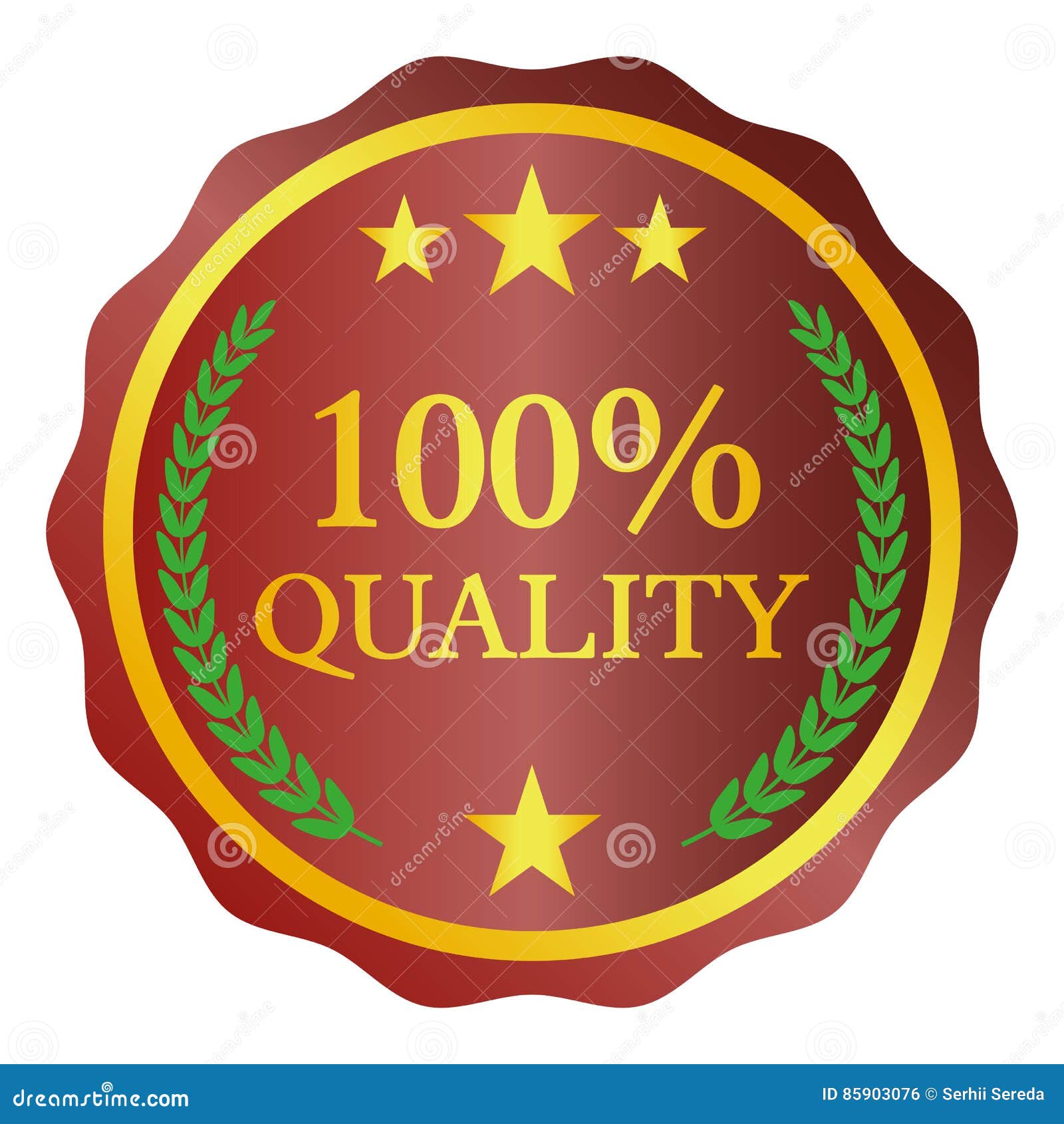 Quality Label on White Background. Vector Illustration Stock ...