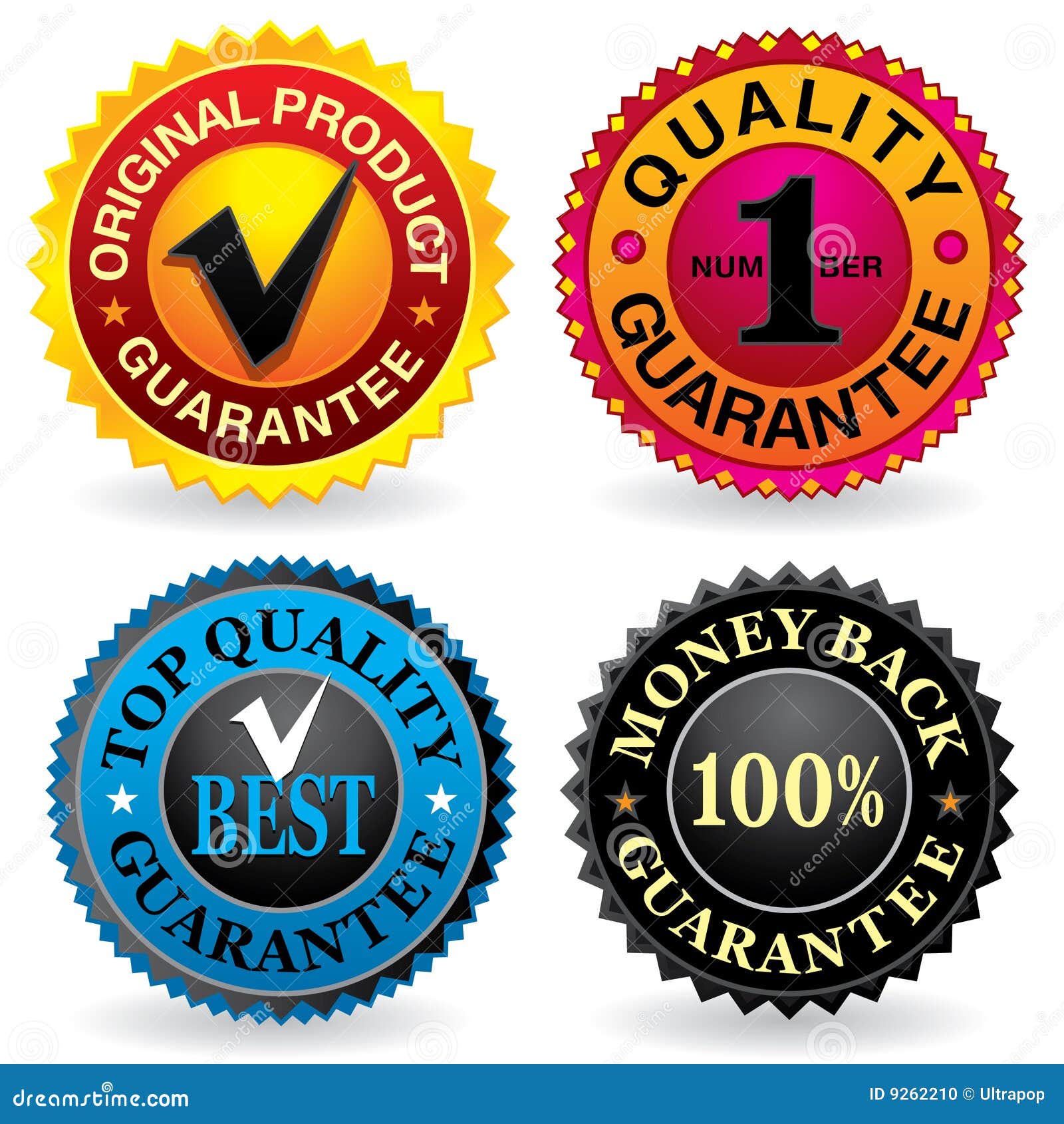 Quality labels stock vector. Illustration of flyer, retail - 9262210