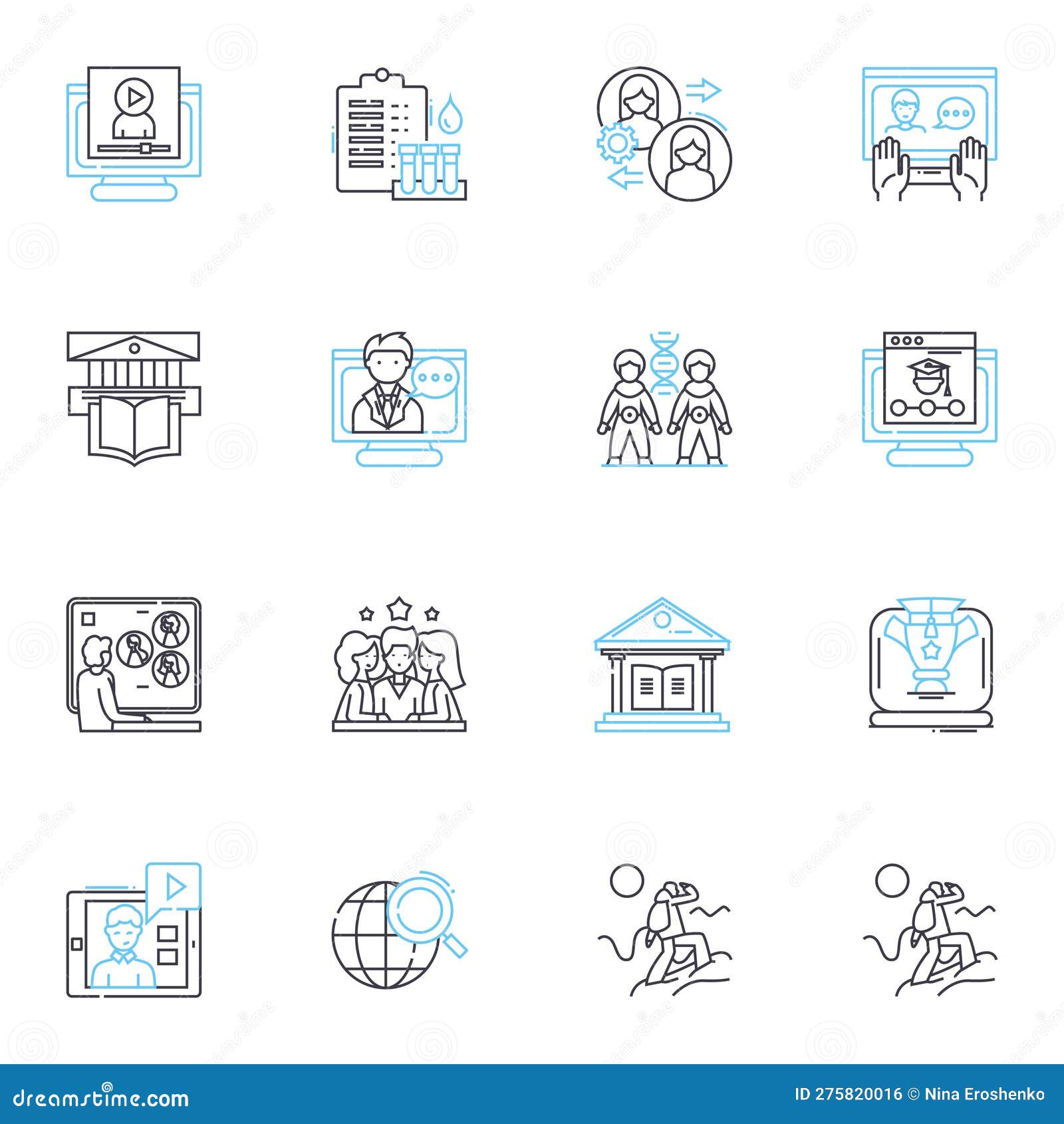 Quality Management Linear Icons Set. Efficiency, Reliability ...