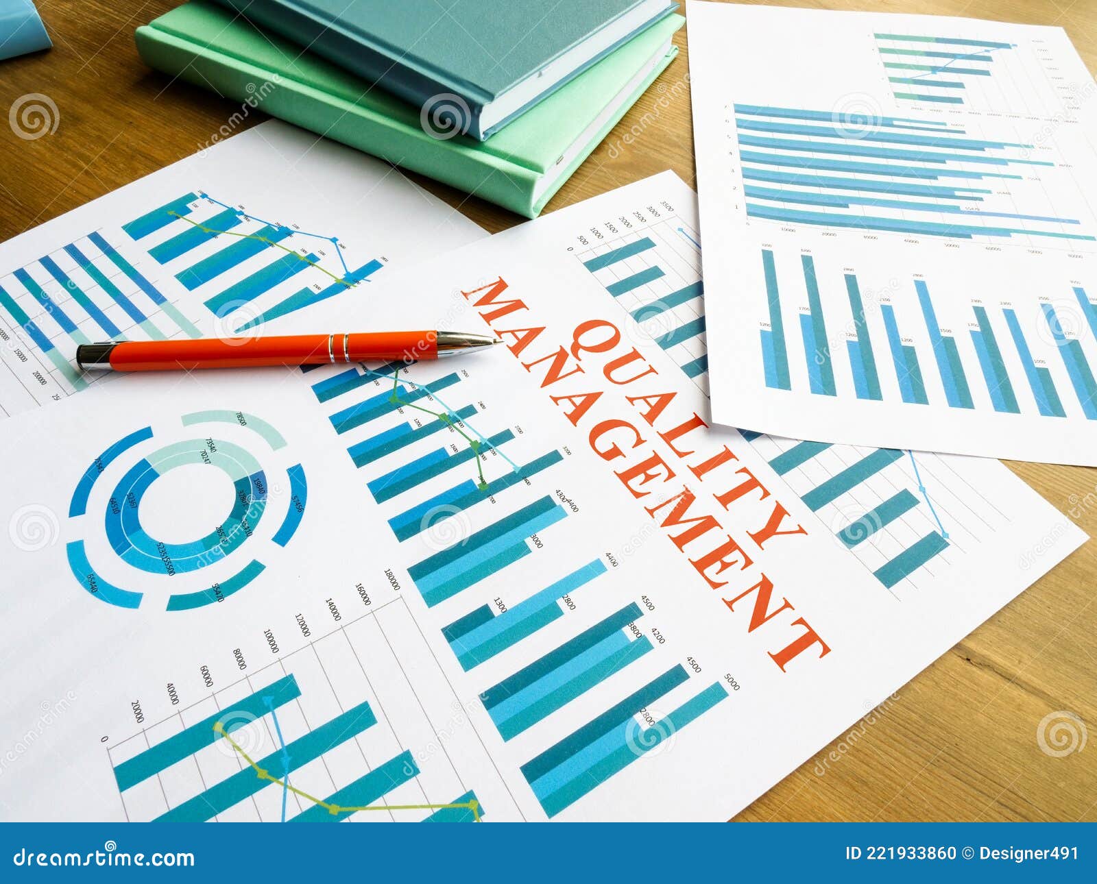 Quality Management Report with Data and Pen. Stock Photo - Image of ...