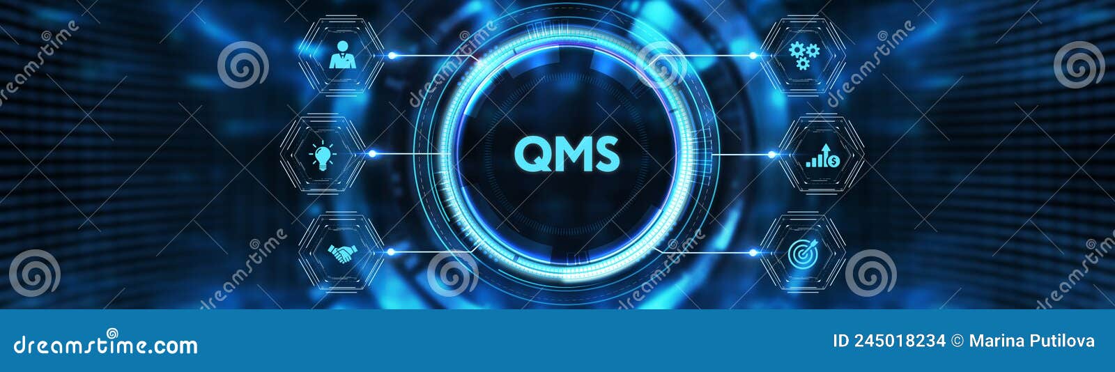 Quality Management System Business and Industrial Technology Concept ...