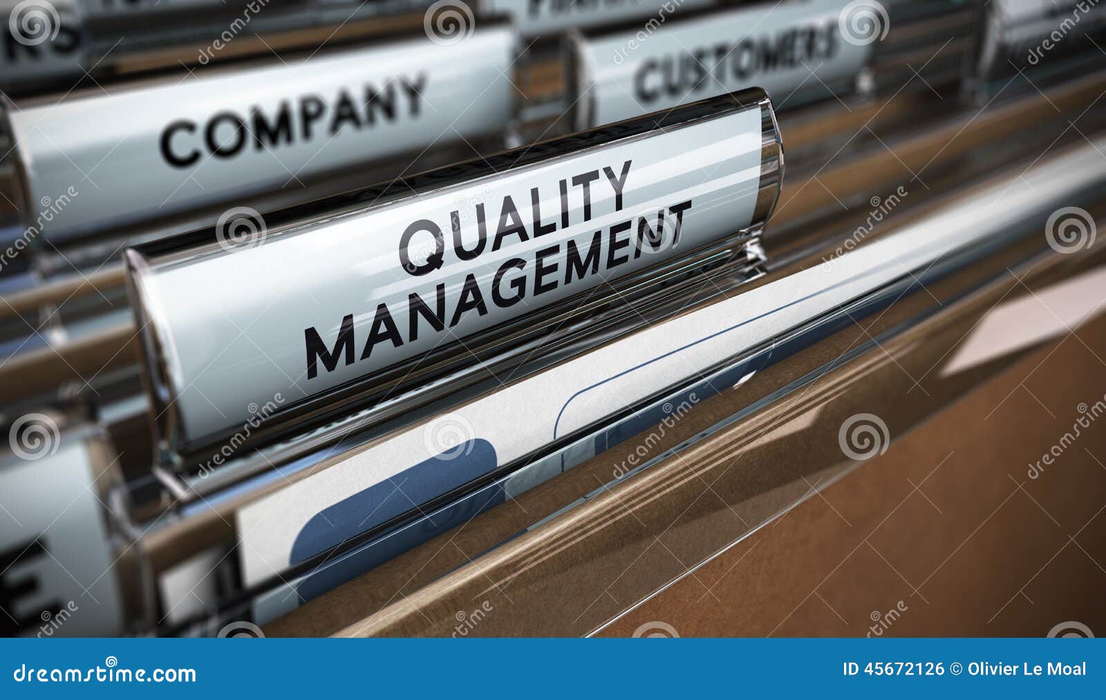 Quality Management System stock illustration. Illustration of folder ...