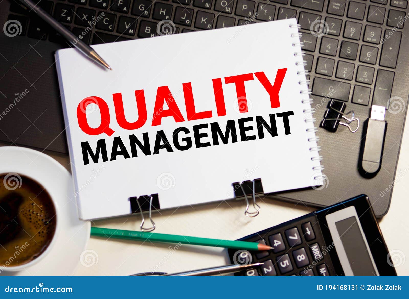 Quality Management, Text Message on White Paper Stock Image - Image of ...