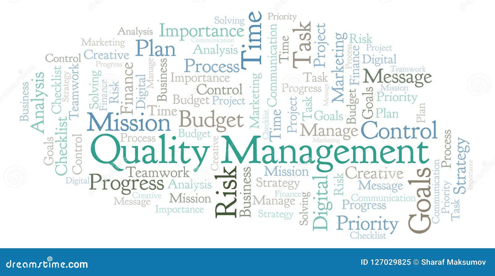 Quality Management Word Cloud, Made with Text only. Stock Illustration ...