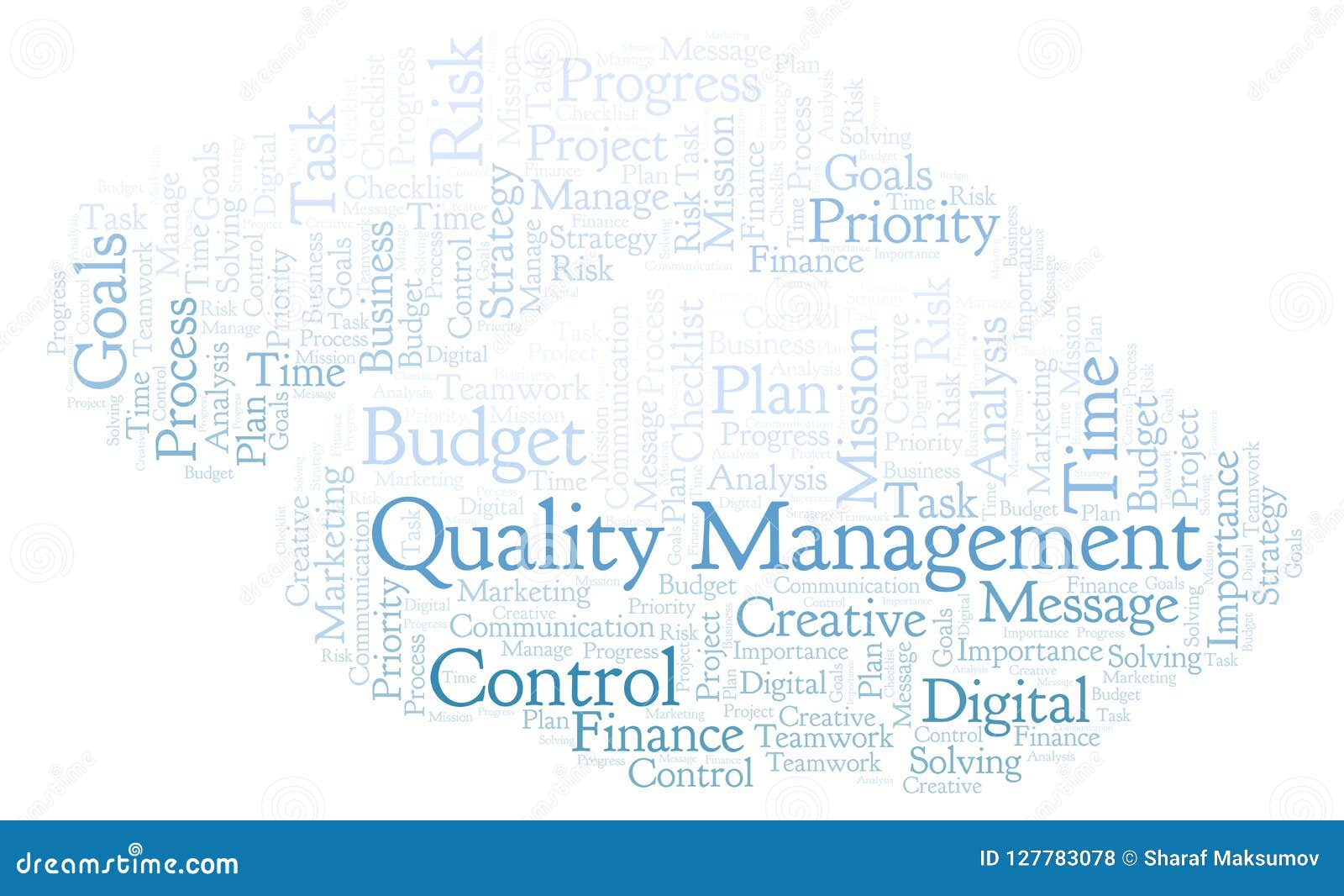 Quality Management Word Cloud, Made with Text only. Stock Illustration ...