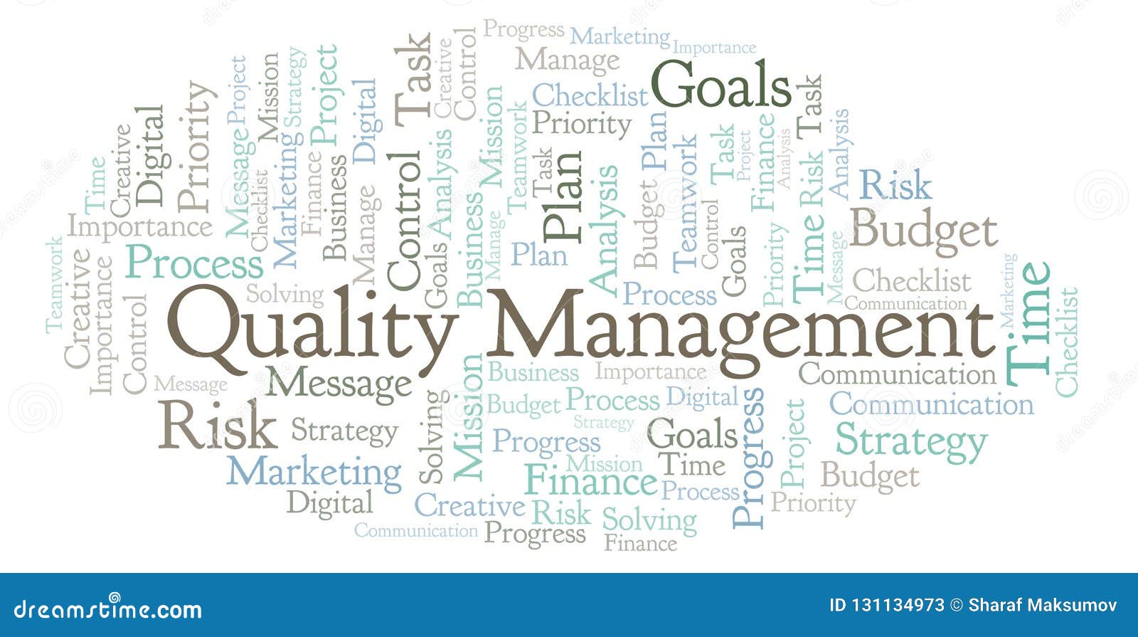 Quality Management Word Cloud, Made with Text only. Stock Illustration ...