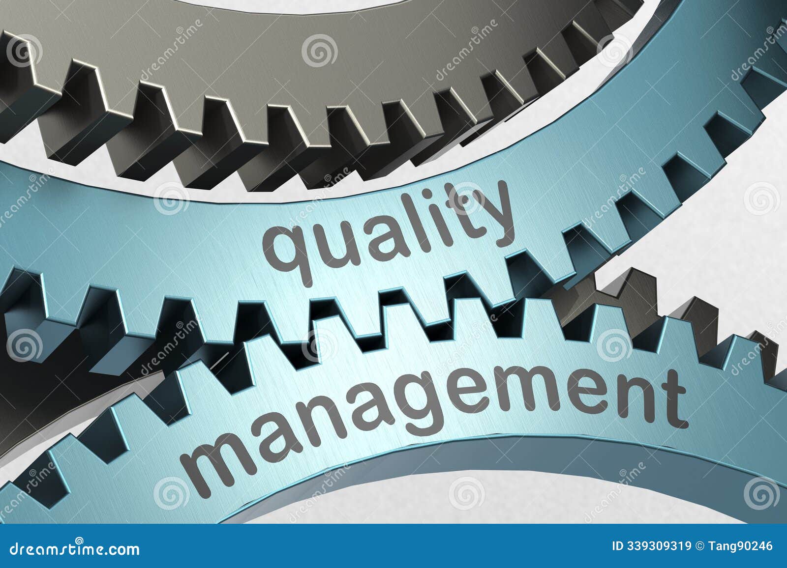 Quality Management Word on the Golden Gear Stock Illustration ...