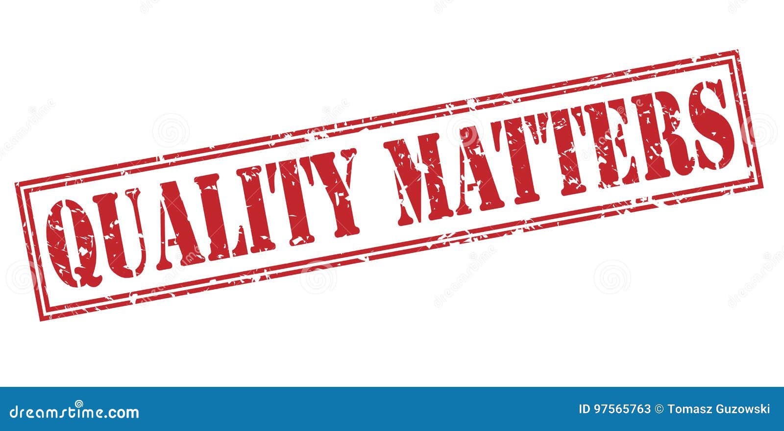 Quality matters red stamp stock illustration. Illustration of grungy ...