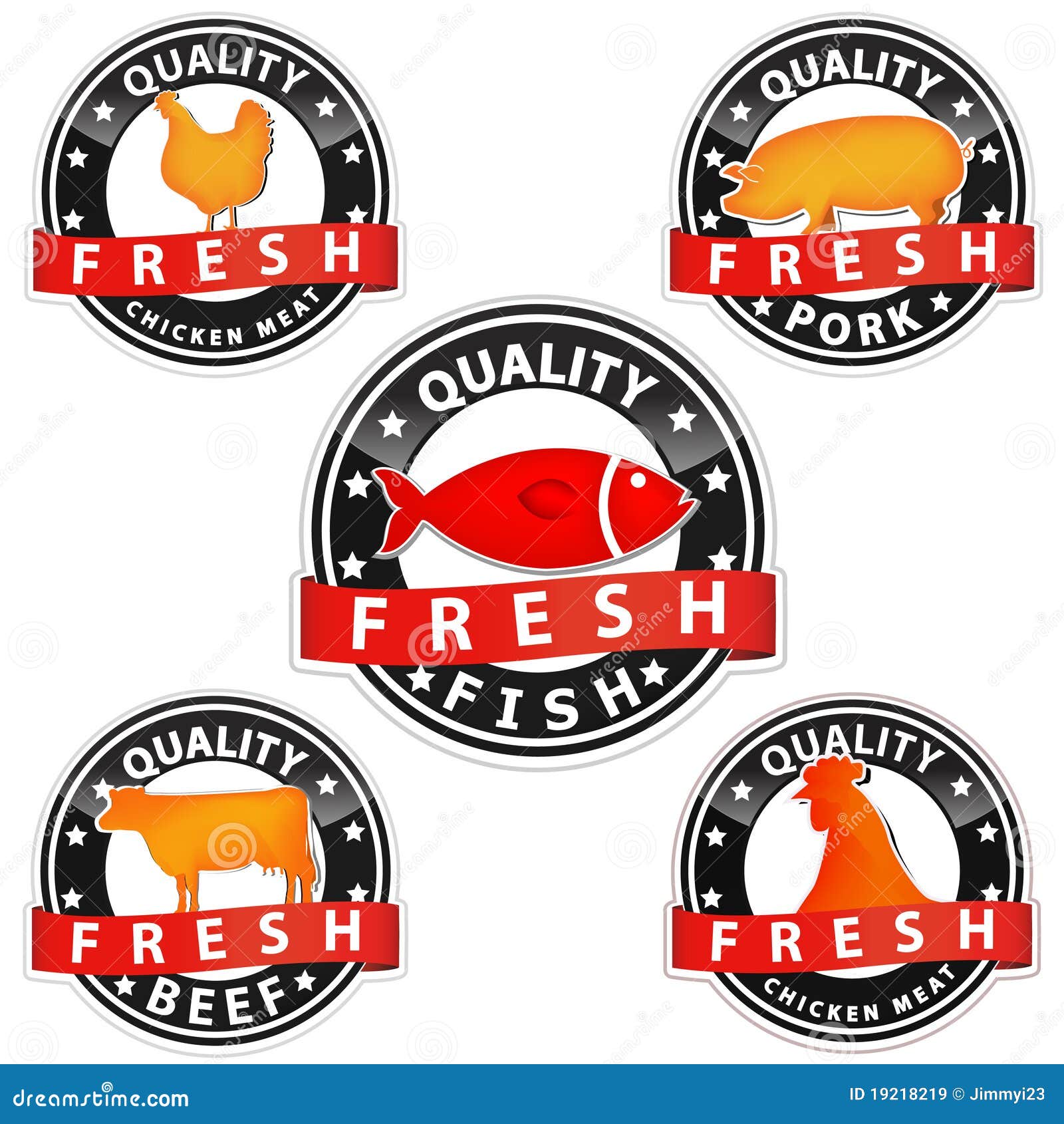 Quality meat sign stock vector. Illustration of background - 19218219