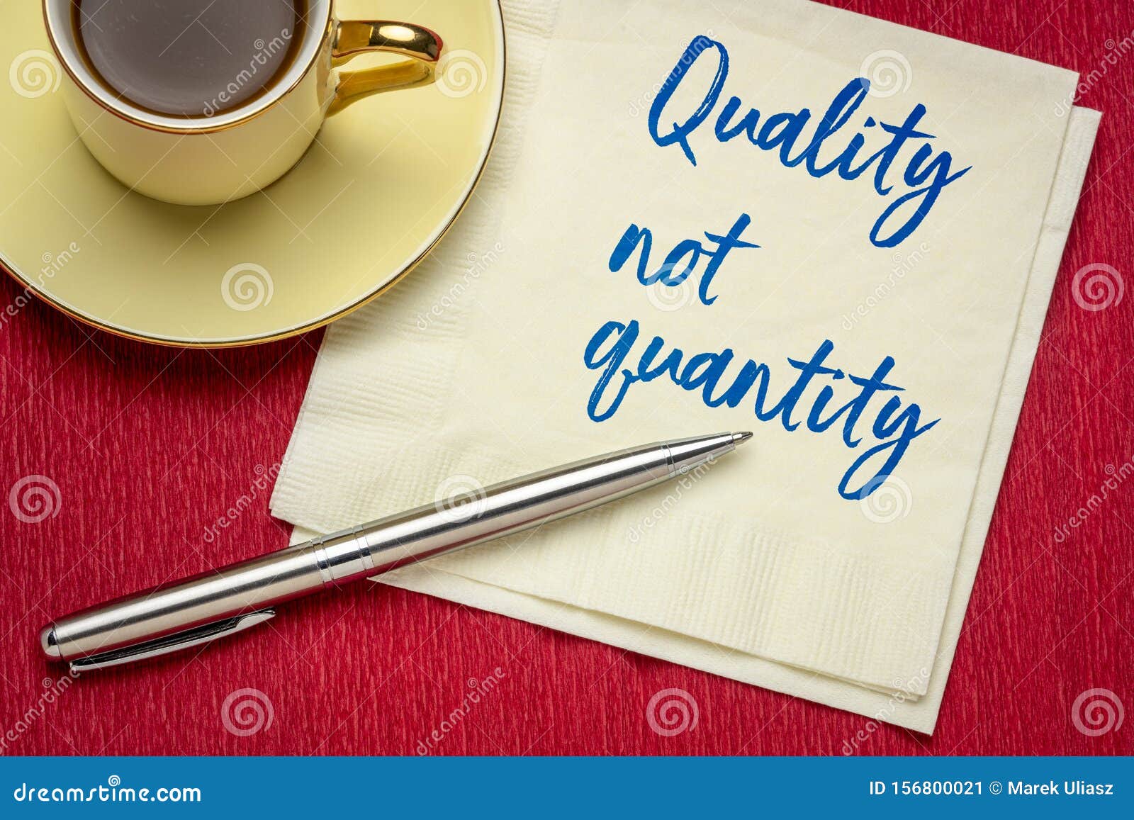 Quality not quantity stock image. Image of value, yellow - 156800021