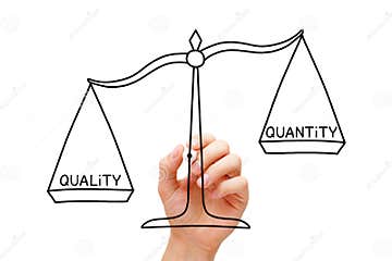 Quality Over Quantity Scale Concept Stock Photo - Image of industry ...