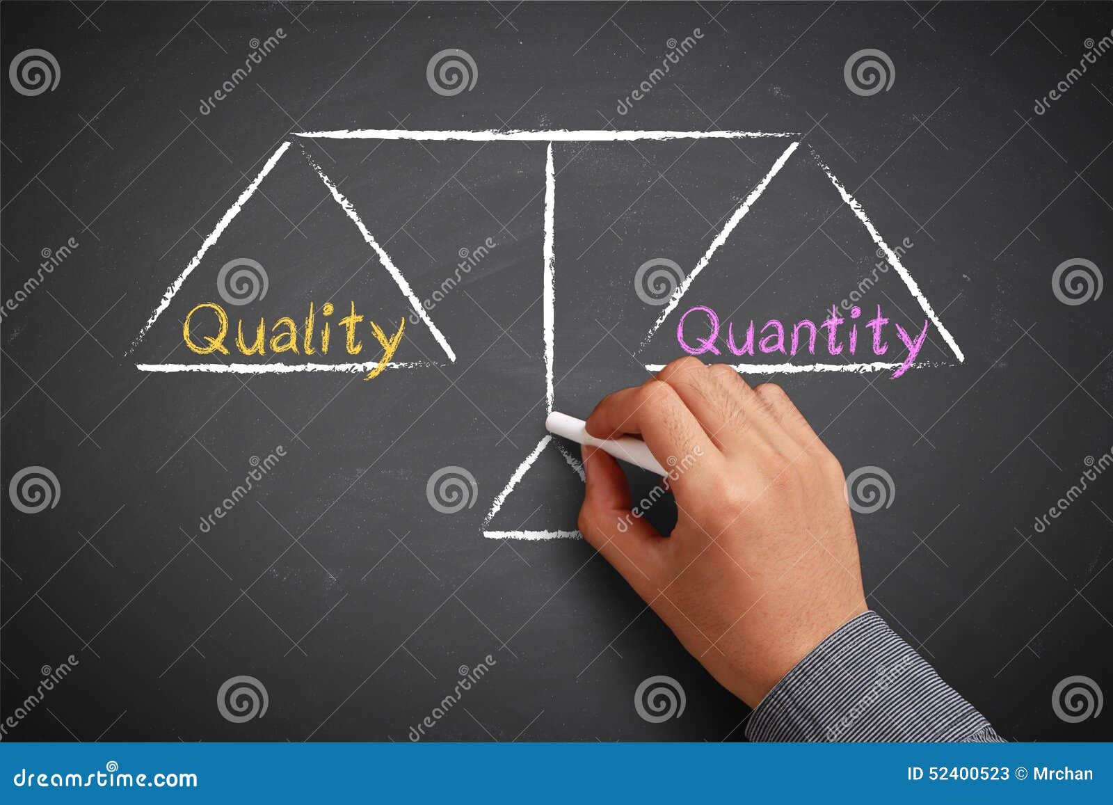 Quality and Quantity Balance Stock Image - Image of decide, desired ...