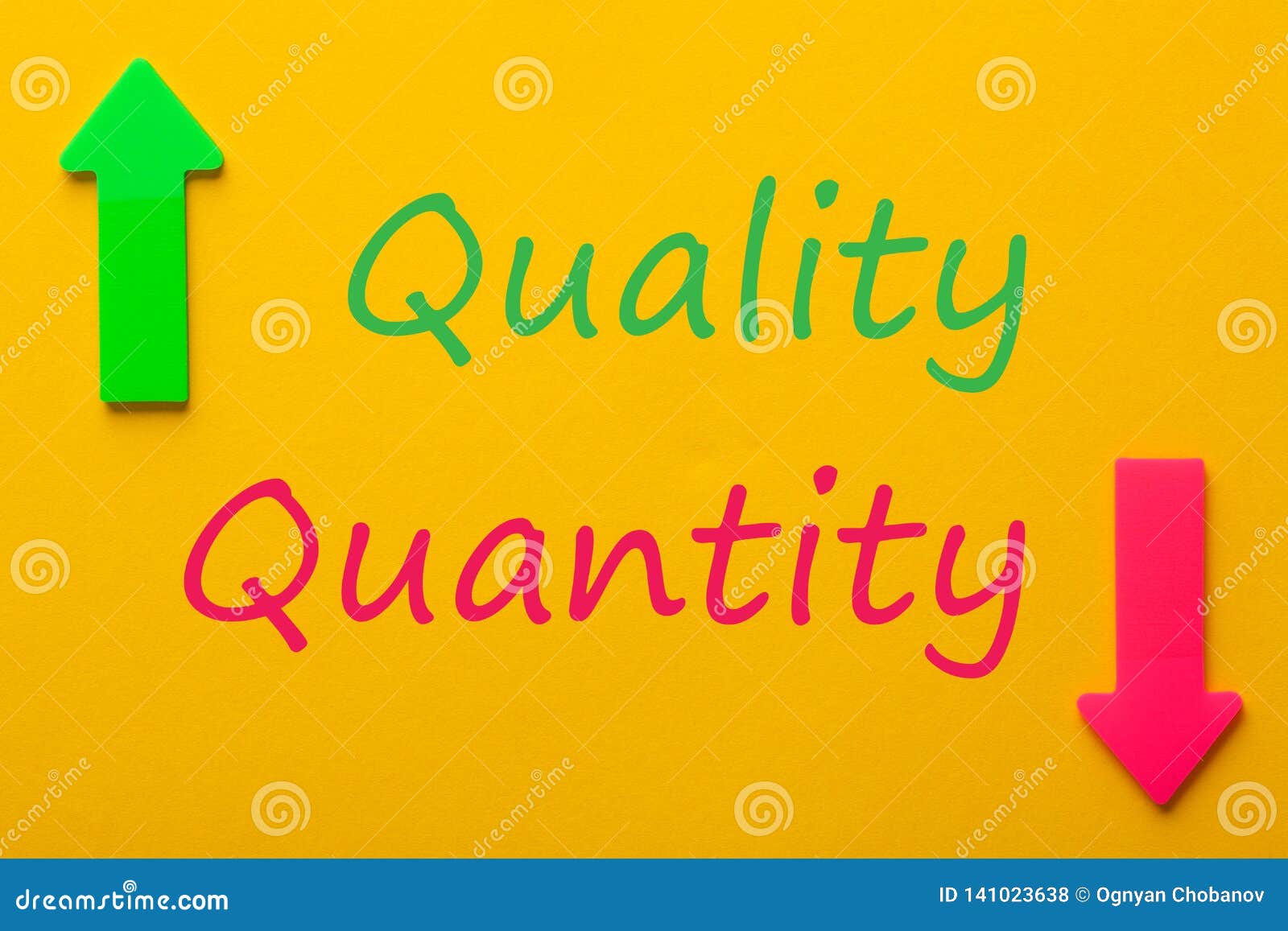 Quality Quantity Concept stock photo. Image of improvement - 141023638