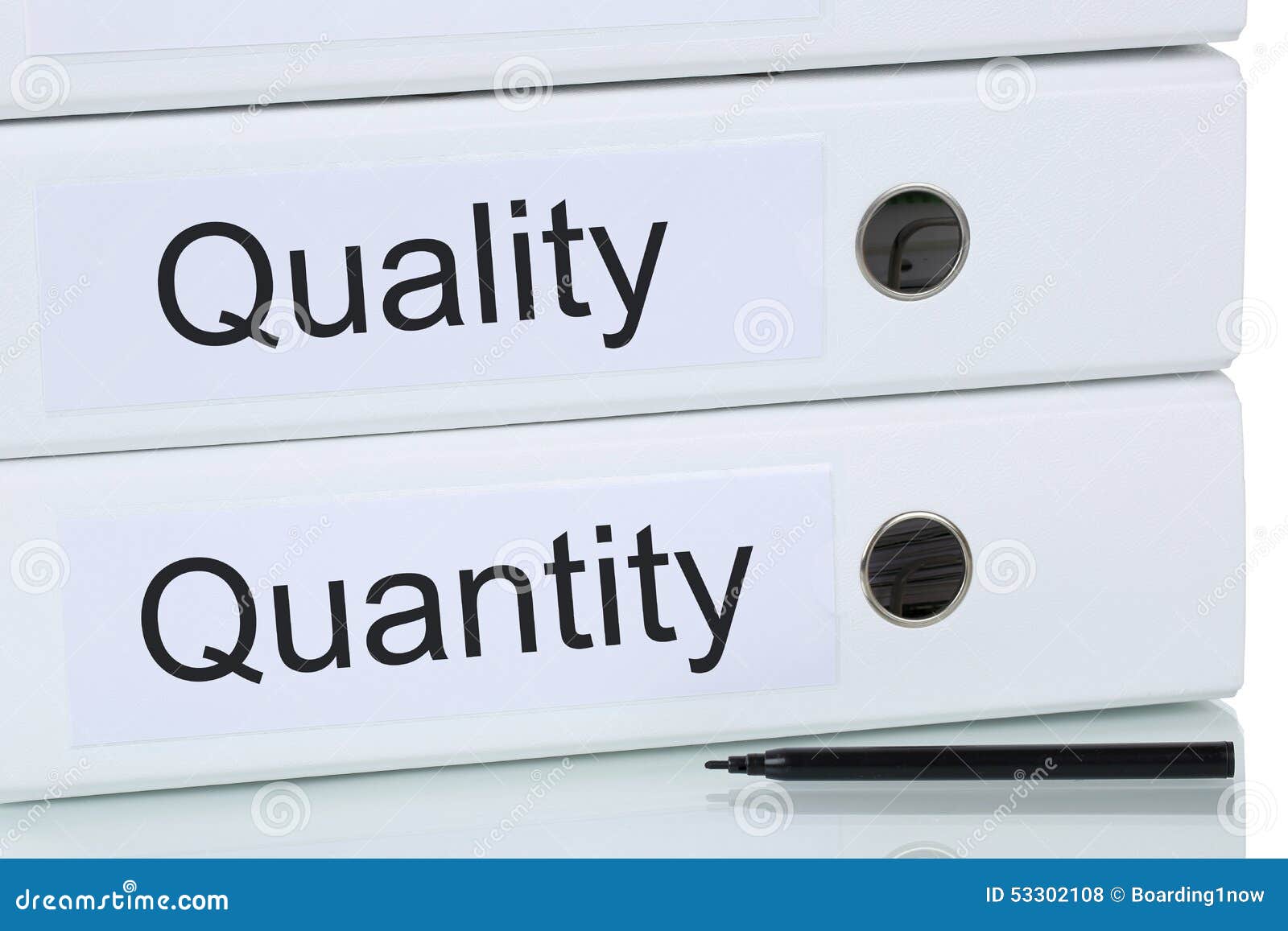 With Quality and Quantity To Success Business Concept Stock Photo ...