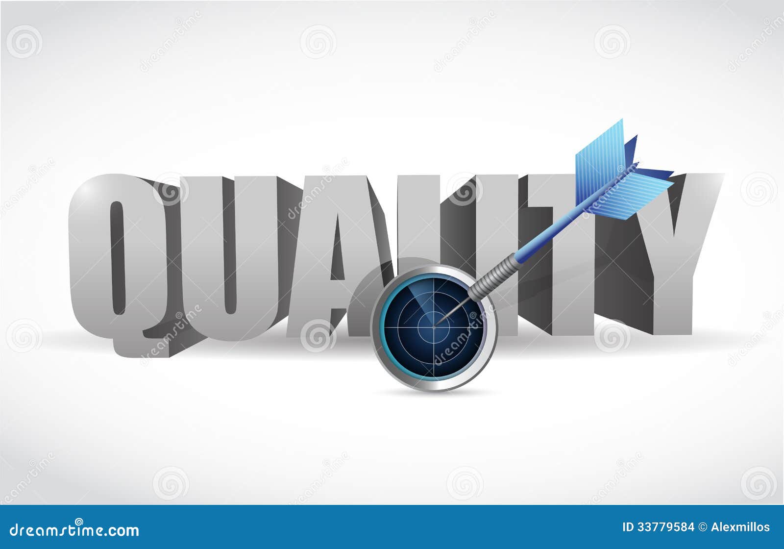 Quality and Radar Target Illustration Design Stock Illustration ...