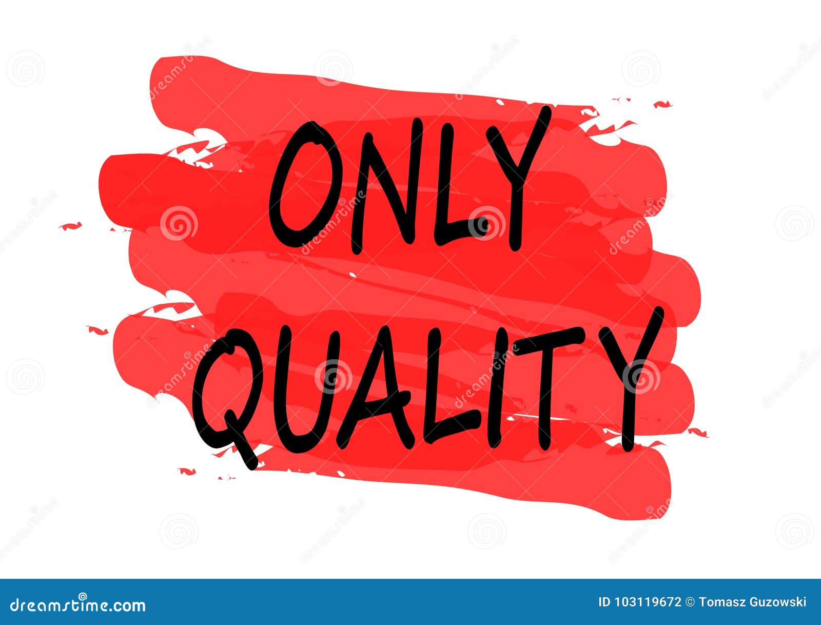 Only quality banner stock illustration. Illustration of quality - 103119672