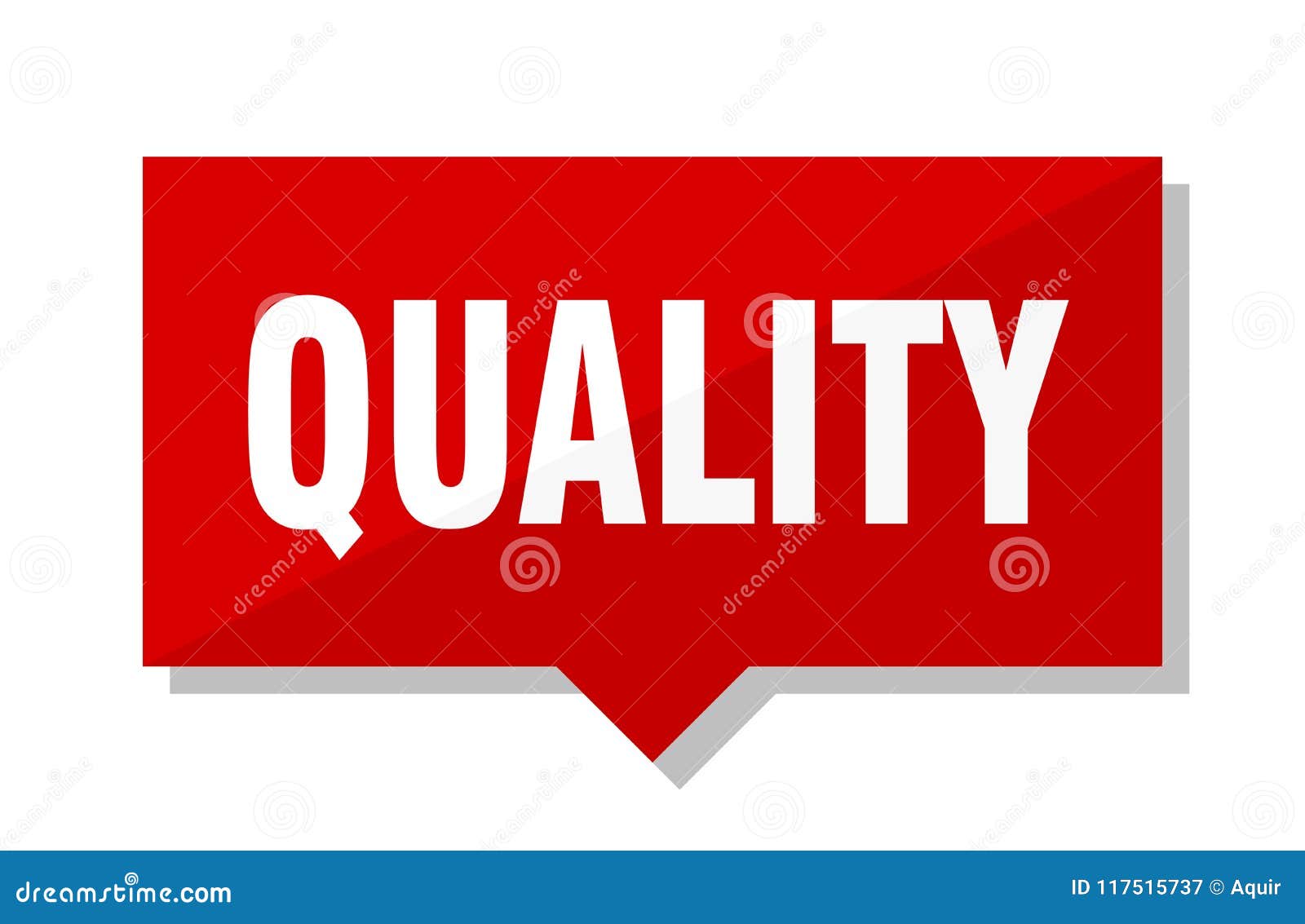 Quality red tag stock vector. Illustration of speech - 117515737