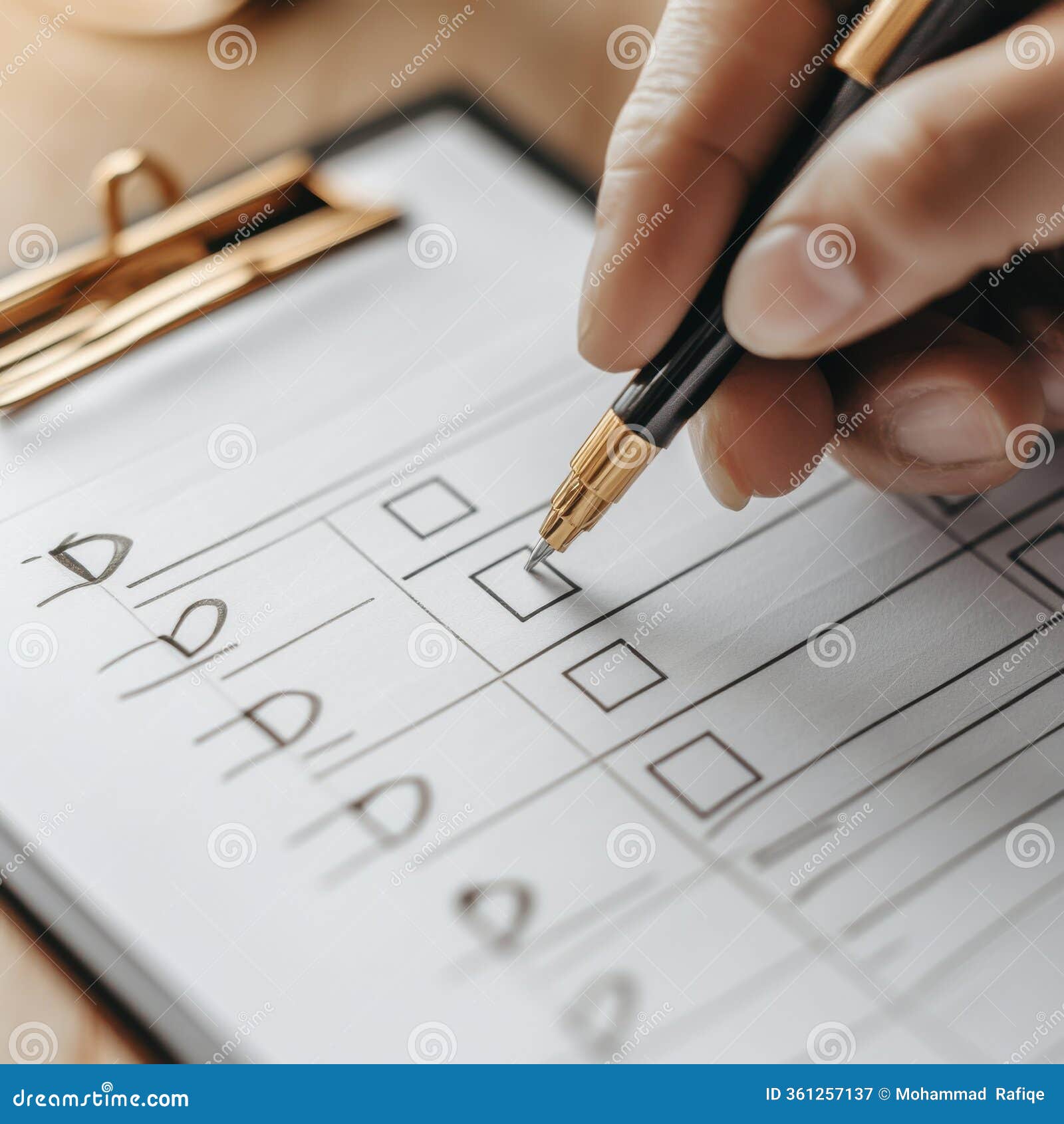 Quality Review Meeting Checklist Isolated on White Background Stock ...