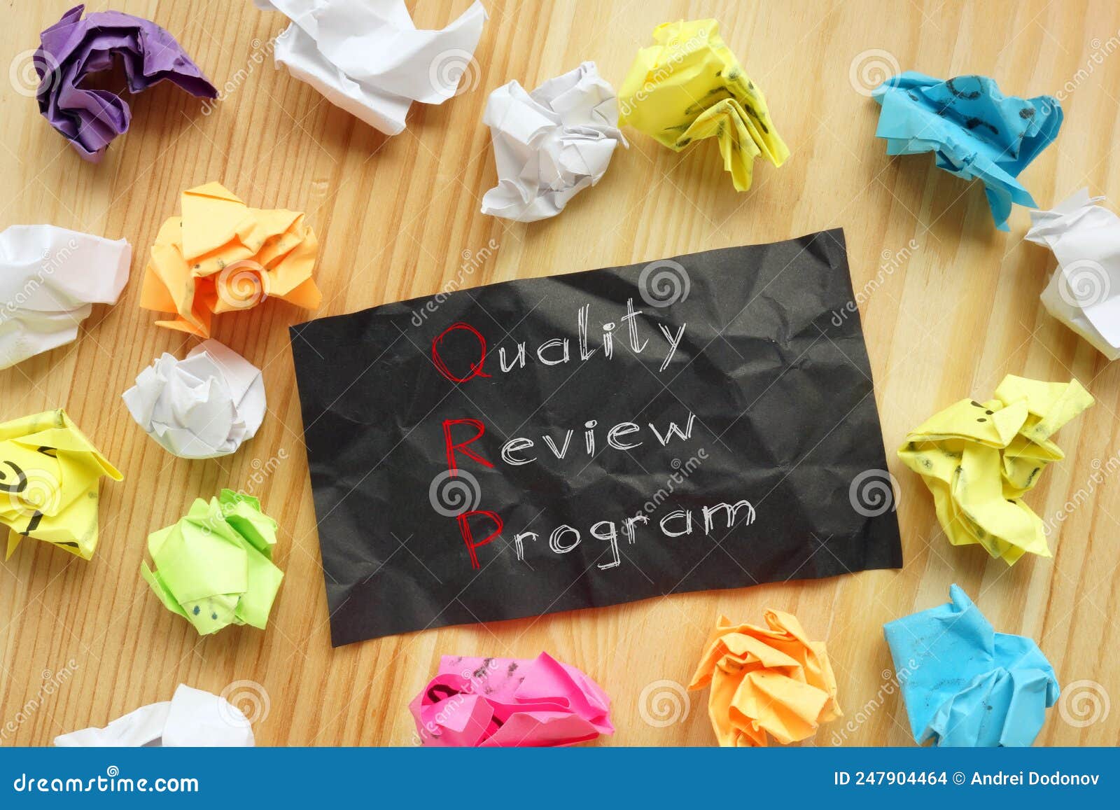 Quality Review Program QRP is Shown Using the Text Stock Photo - Image ...