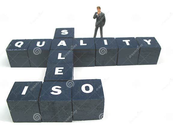 Quality and sales stock image. Image of management, puzzle - 6512265