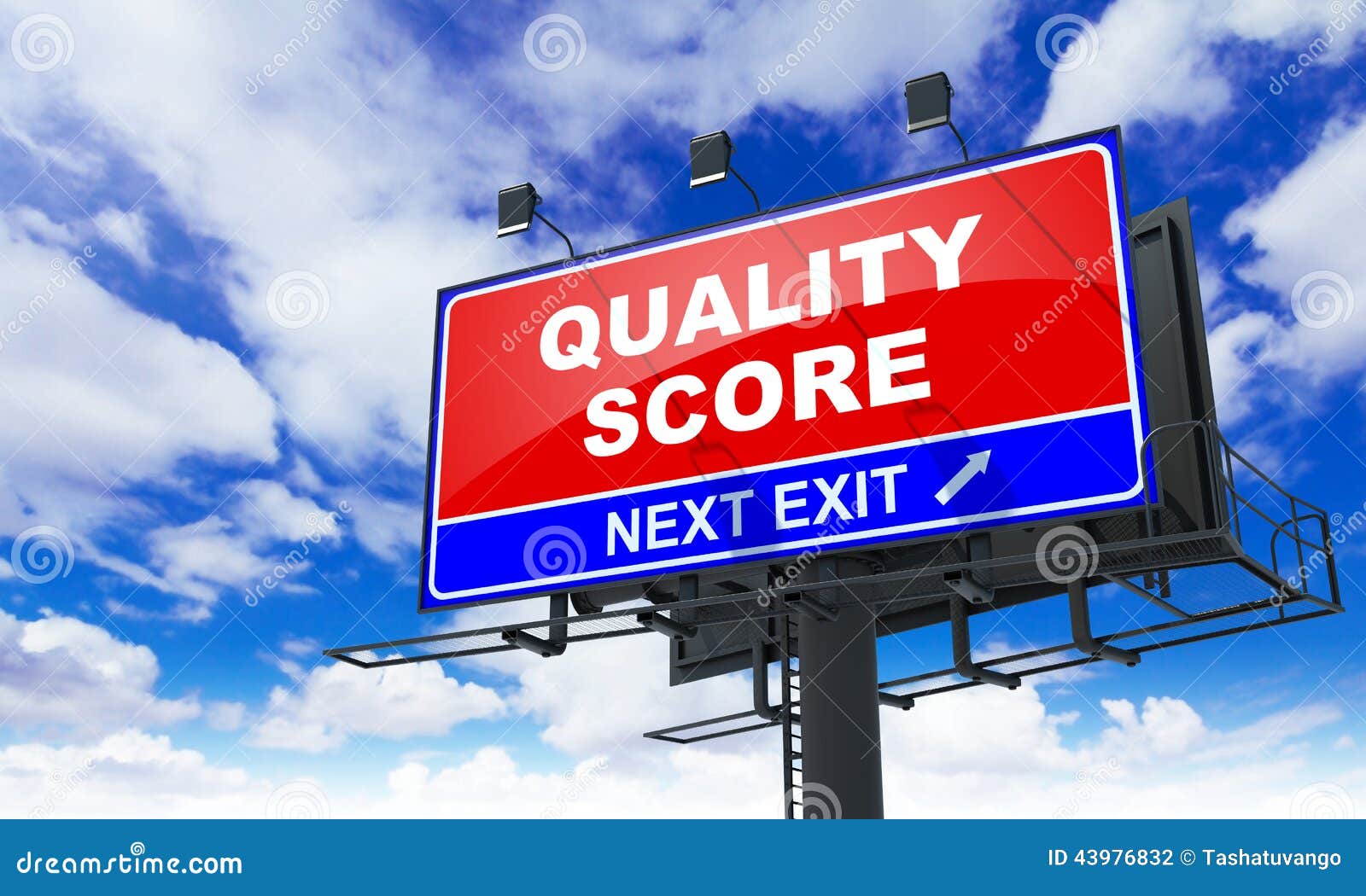Quality Score on Red Billboard. Stock Photo - Image of sort, reject ...