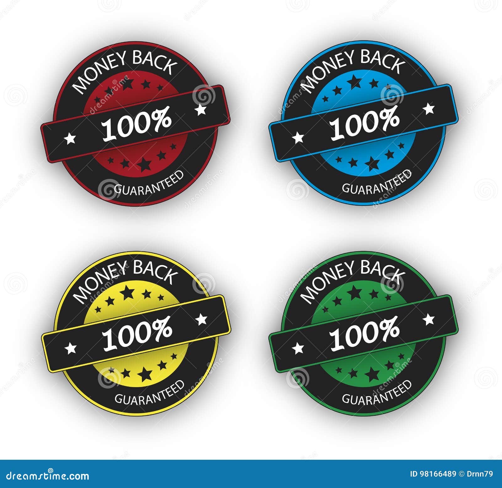 Wax Seal With Money Back Stamp Vector Illustration | CartoonDealer.com ...