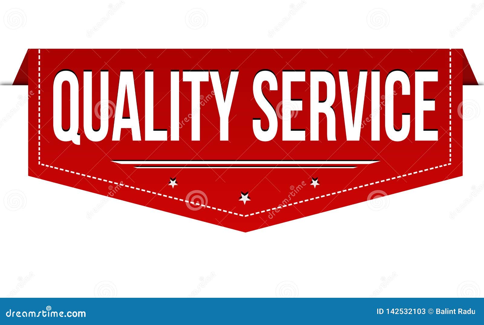 Quality Service Banner Design Stock Vector - Illustration of label ...
