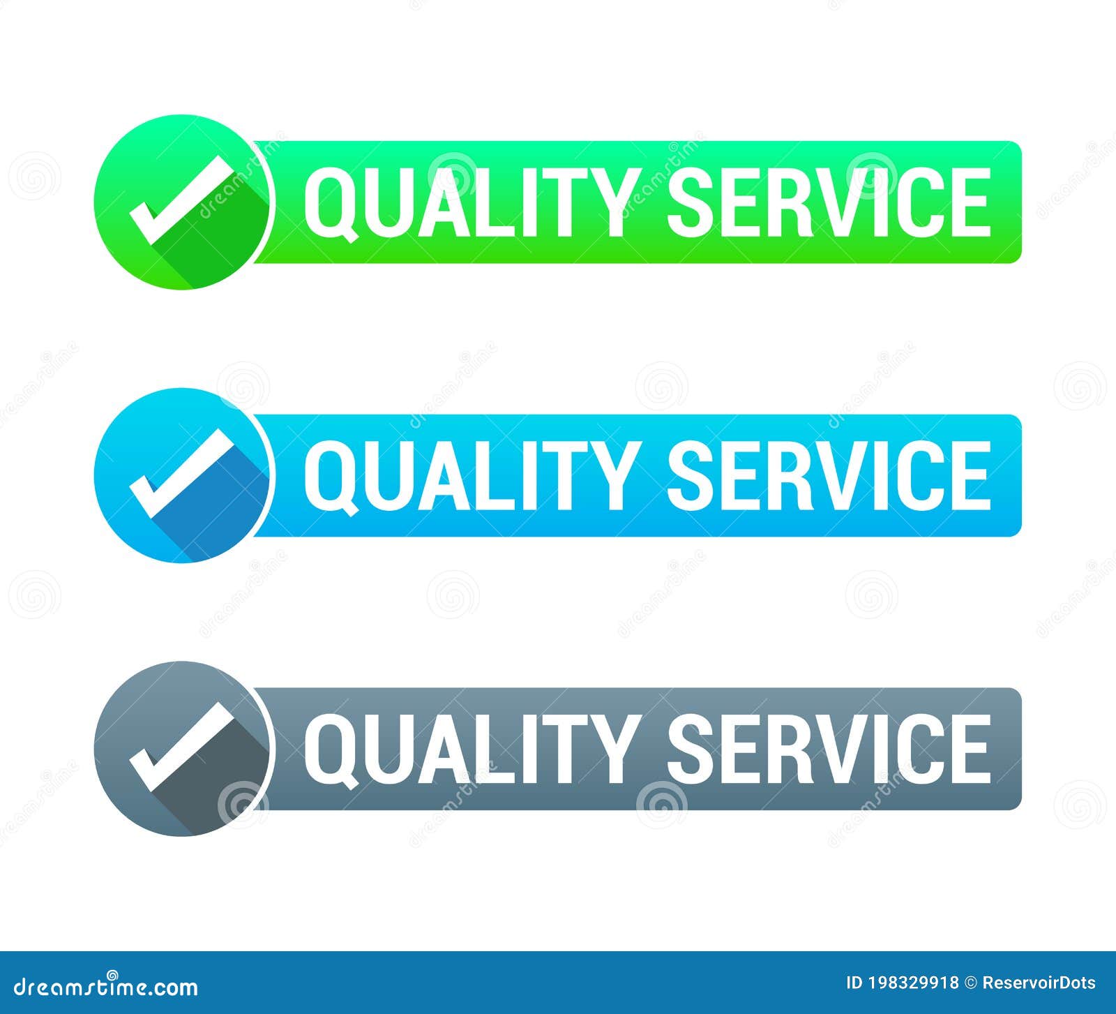 Quality Service Banner Vector Stock Vector - Illustration of white ...