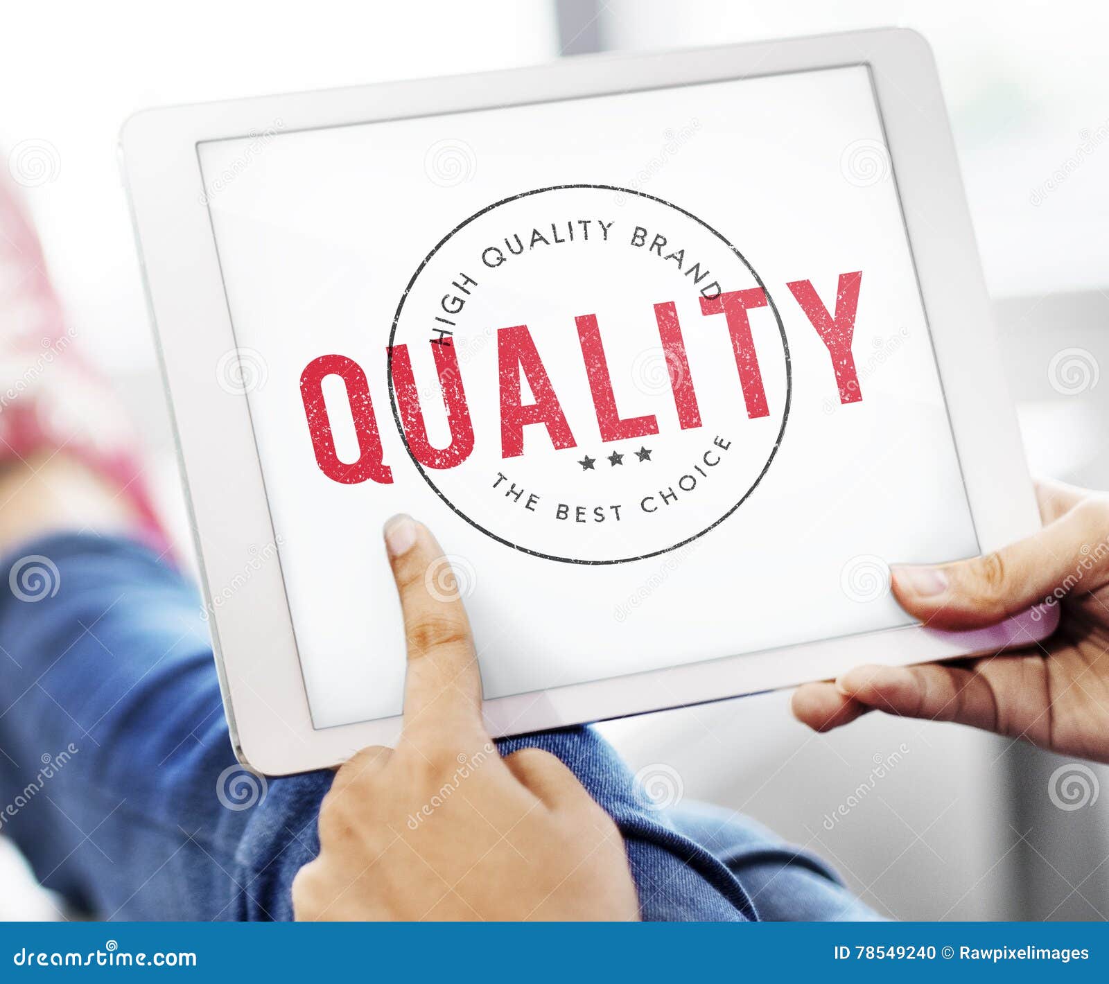Quality Service Guaranteed Premium Quality Concept Stock Photo - Image ...