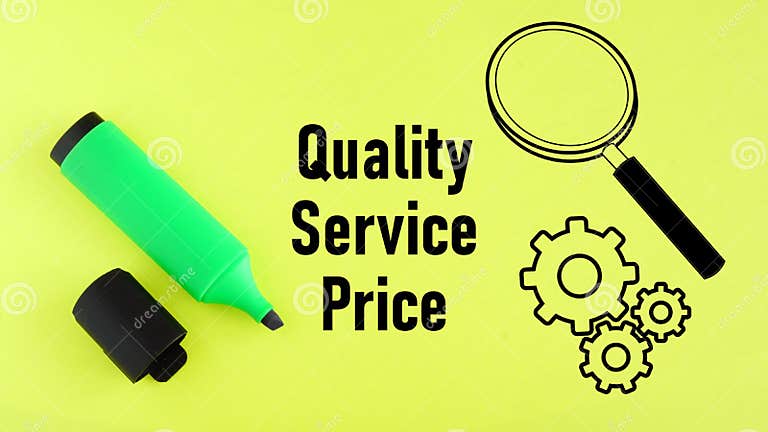 Quality Service Price is Shown Using the Text Stock Photo - Image of ...