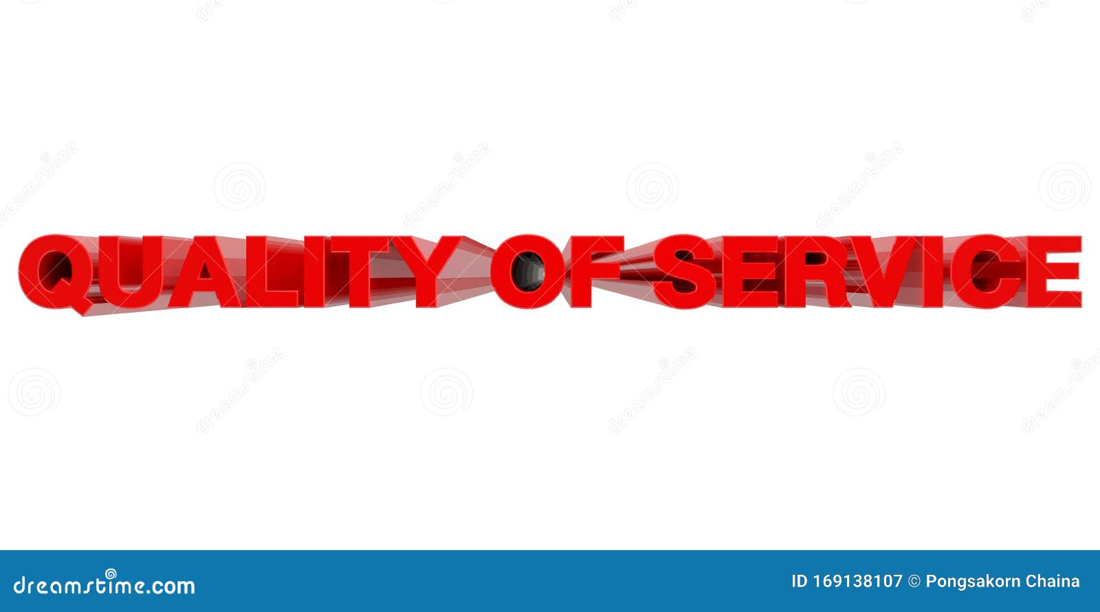 QUALITY of SERVICE Word on White Background 3d Rendering Stock ...