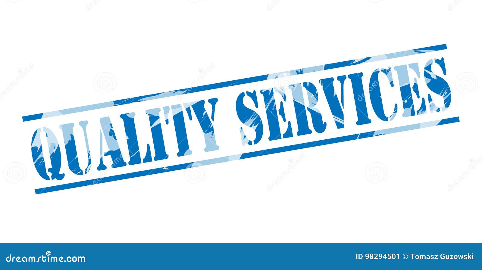 Quality Services Blue Stamp Stock Illustration - Illustration of symbol ...