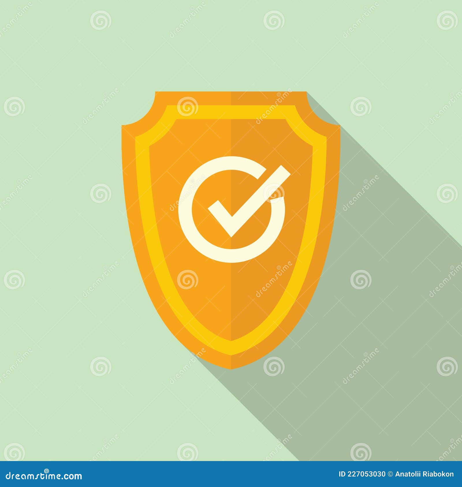 Quality Shield Icon Flat Vector. Check Guarantee Stock Vector ...