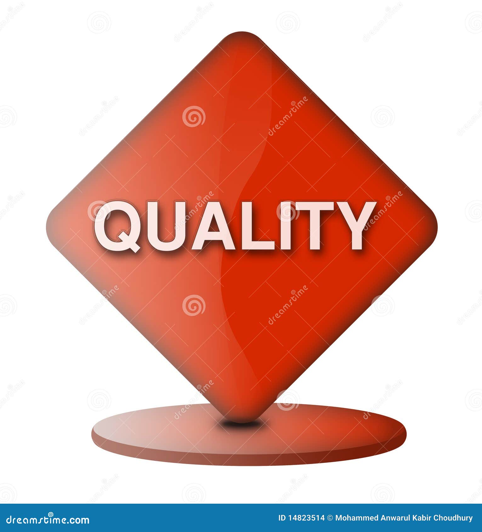 Quality sign stock illustration. Illustration of glass - 14823514