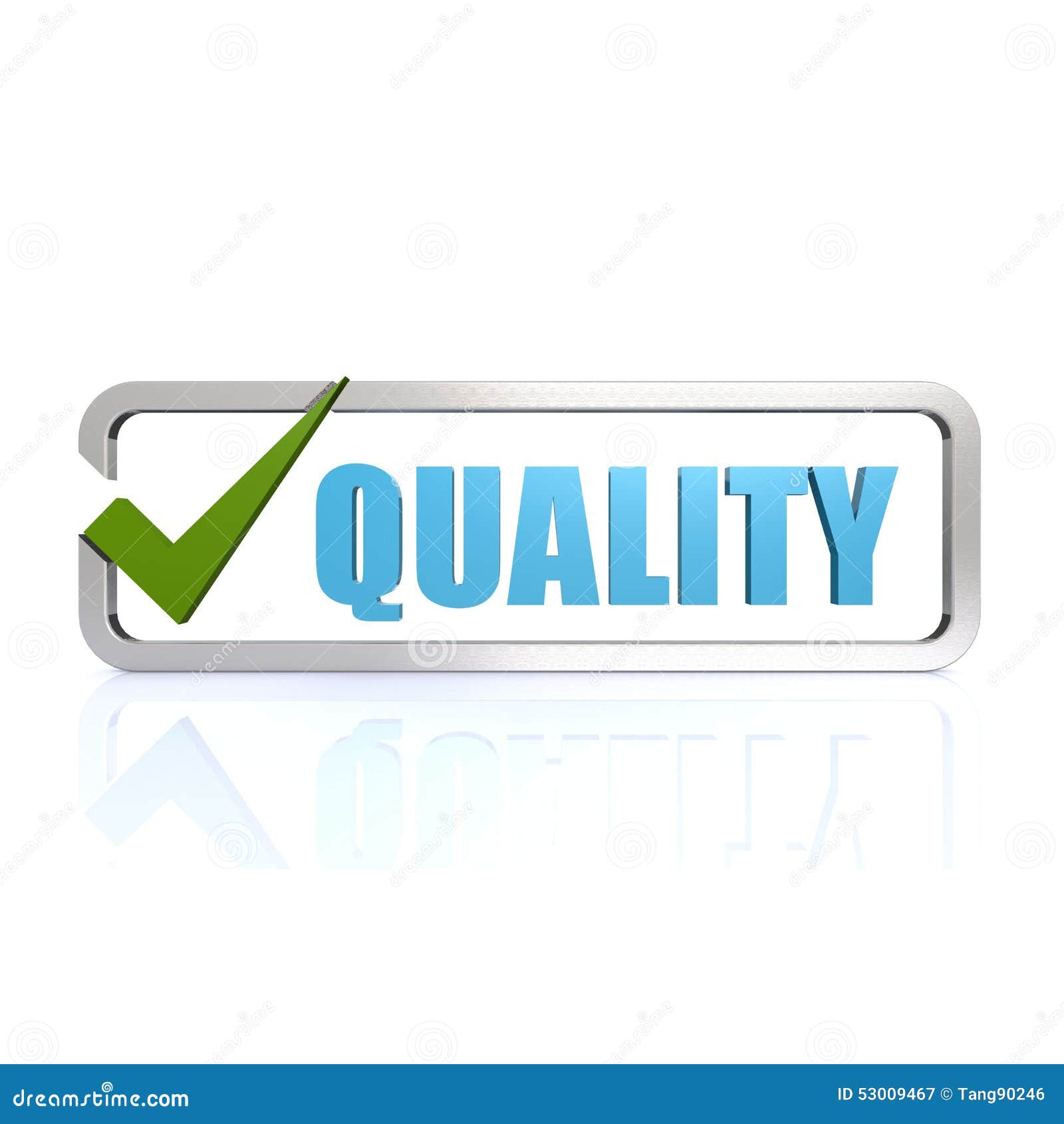 Quality with square frame stock illustration. Illustration of good ...
