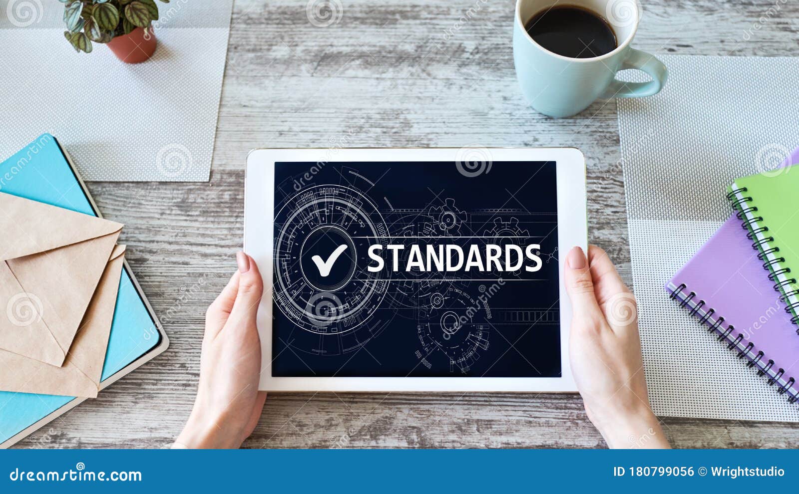 Quality Standard Control Check Box on Screen. Business and Technology ...