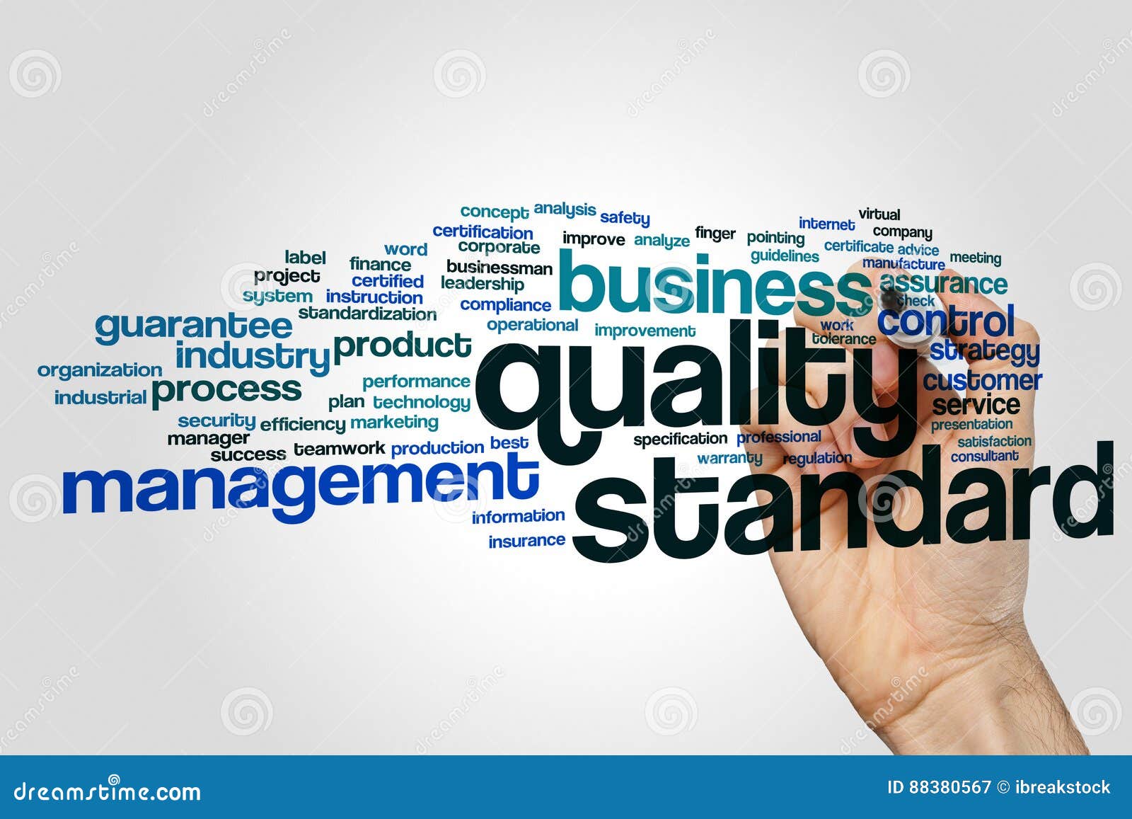 Quality Standard Word Cloud Stock Image - Image of manager, service ...