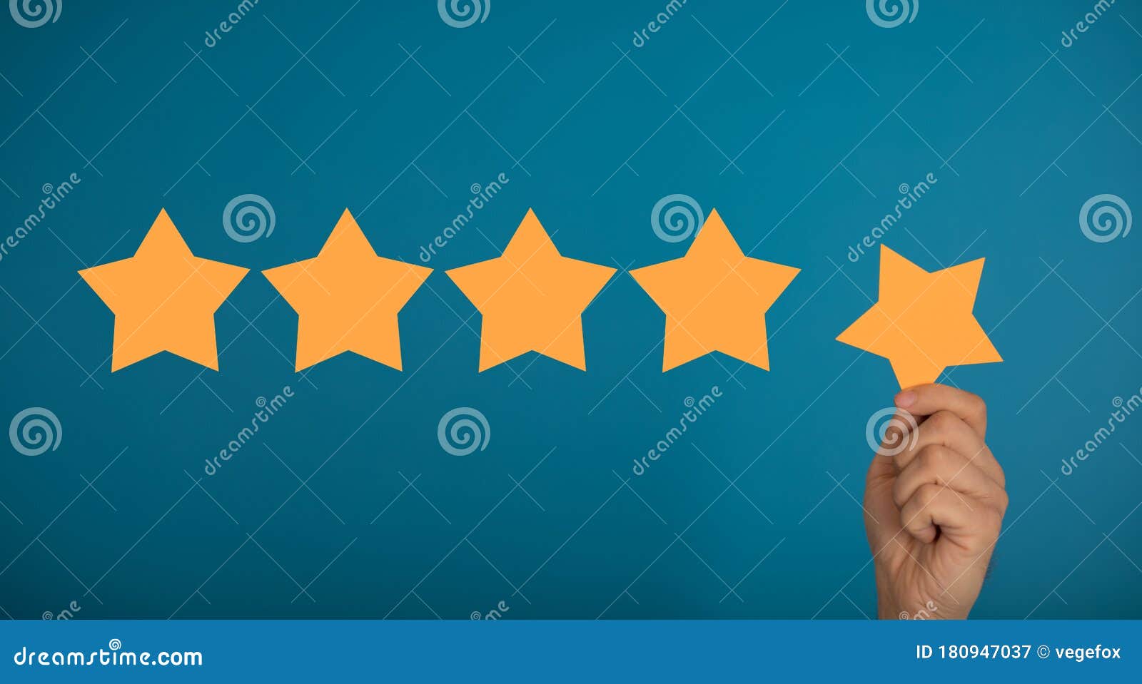 Quality Stars Rating in Hand Stock Image - Image of rate, performance ...