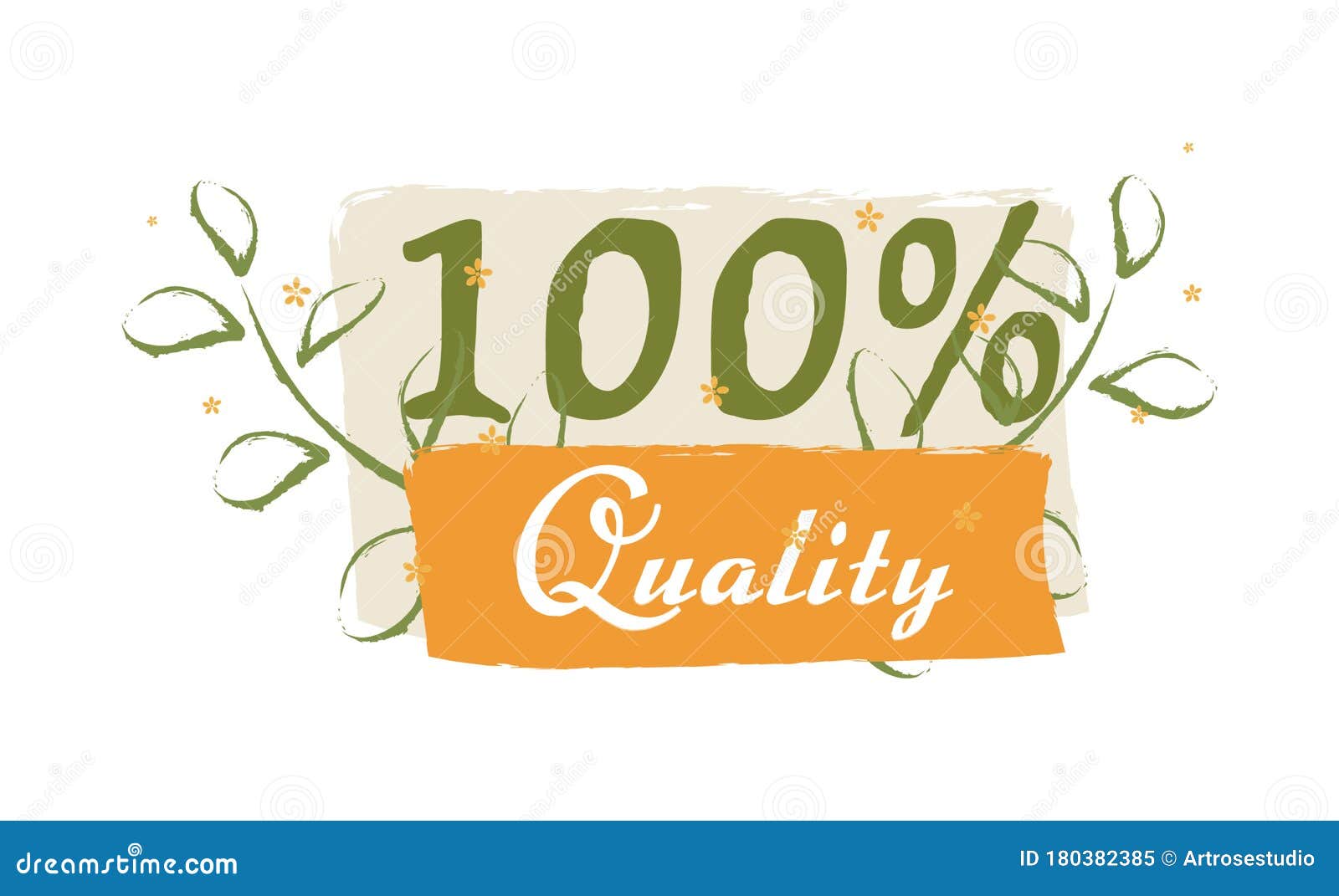 100 Quality Sticker, Vector Illustration Stock Vector - Illustration of ...