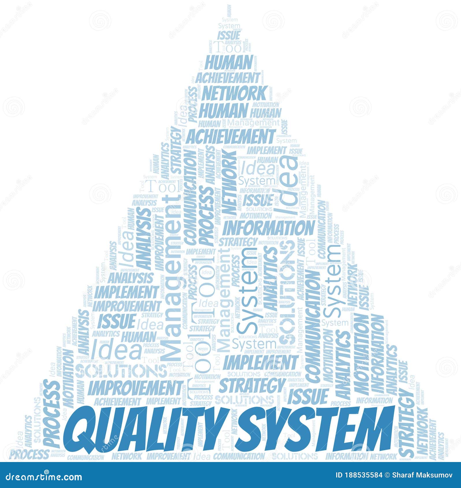 Quality System Typography Vector Word Cloud. Stock Vector ...